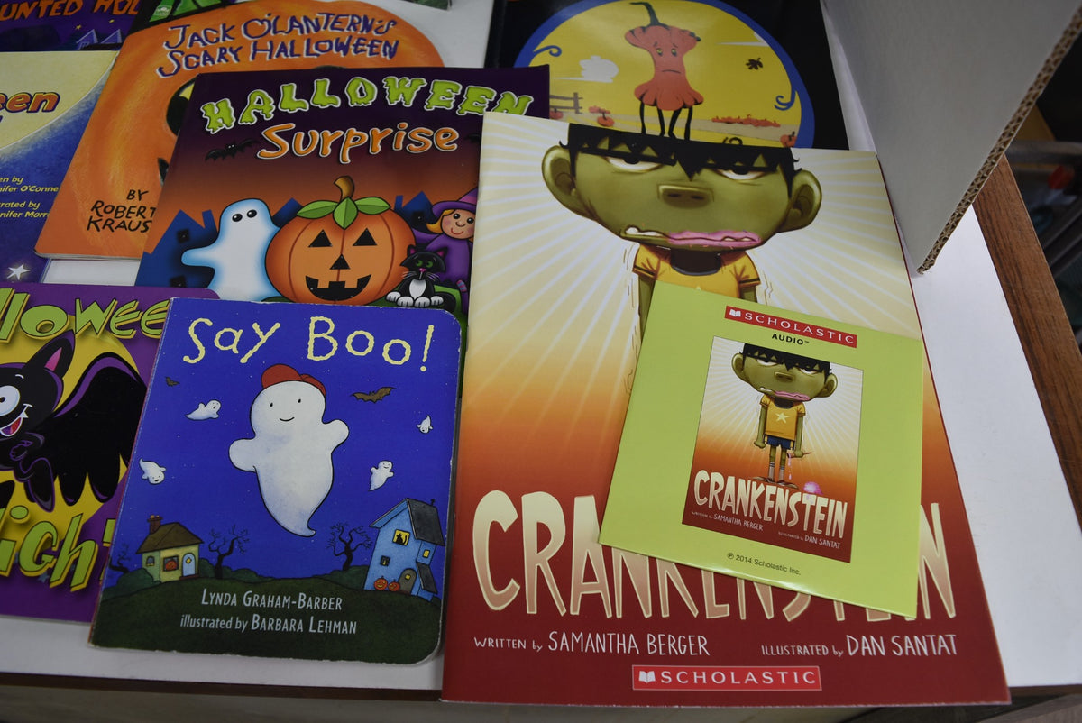 Halloween Children Books Scholastic Crankenstein CD Little People pop ...
