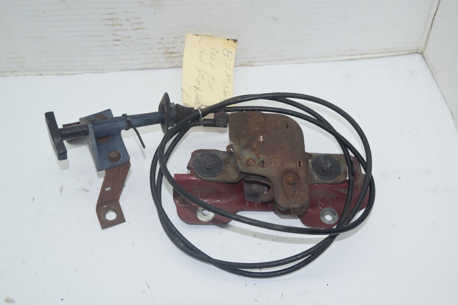 1987 87 93 1993 Ford Mustang Hood Release Latch Pull Cable Handle Link ...