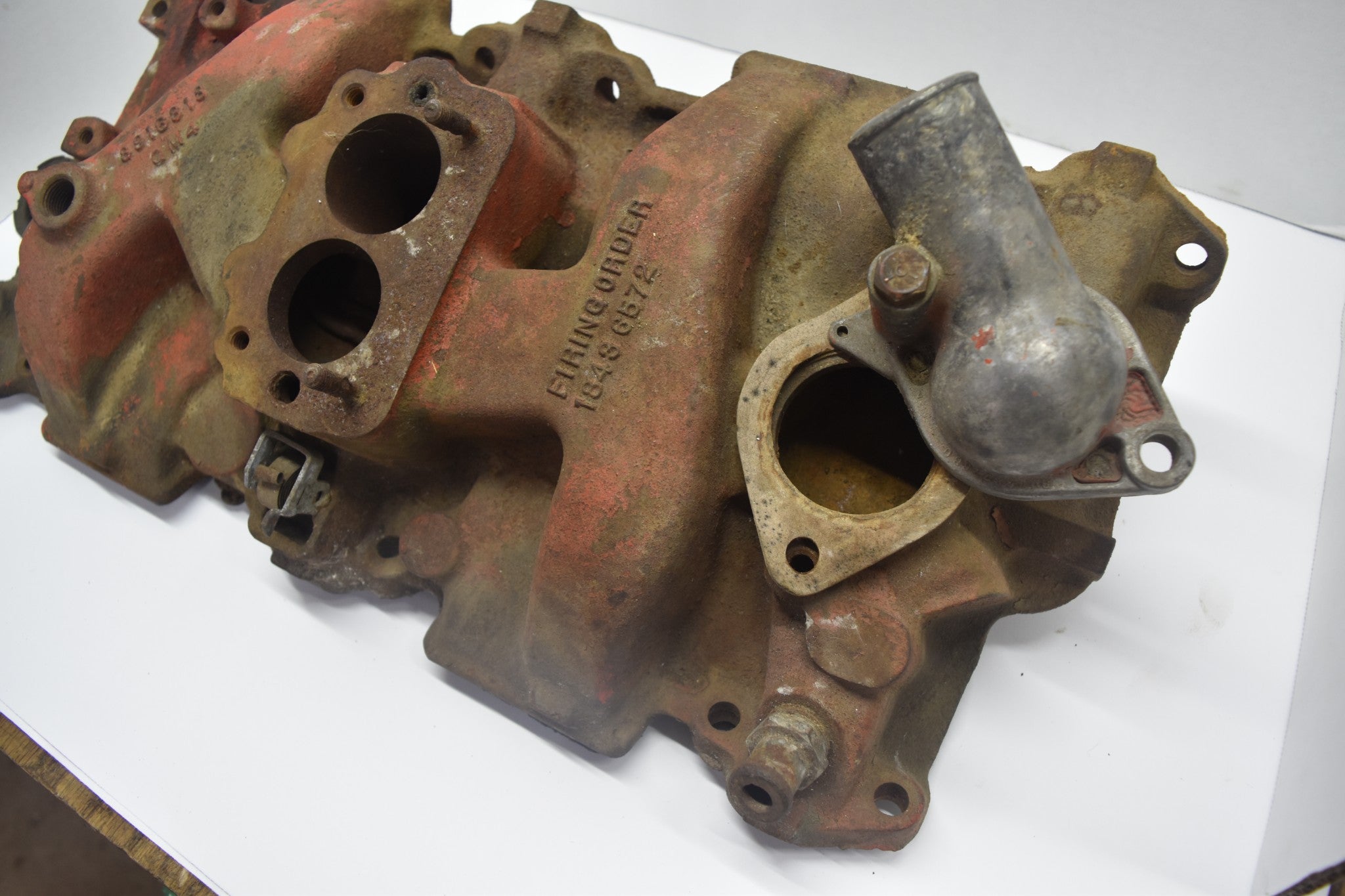1969 1970 SBC 350 5.7 2 BBL Barrel Cast Iron Intake Manifold 3916313 ...