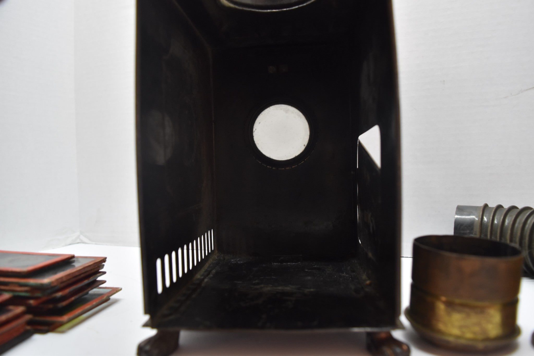 Vintage 19th Century 1800's Ernst Plank Tin Oil Lamp Projector Magic L ...