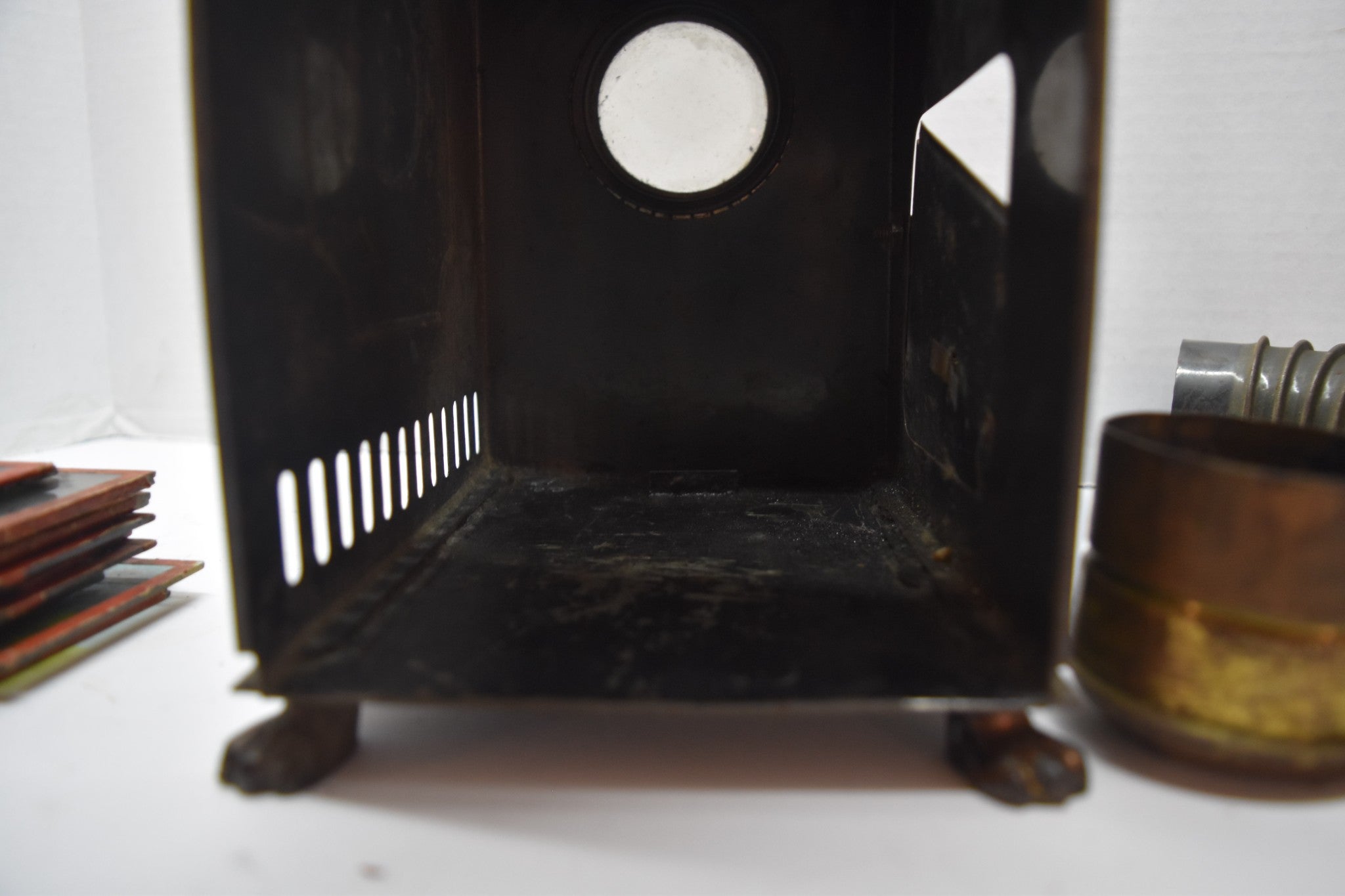 Vintage 19th Century 1800's Ernst Plank Tin Oil Lamp Projector Magic L ...