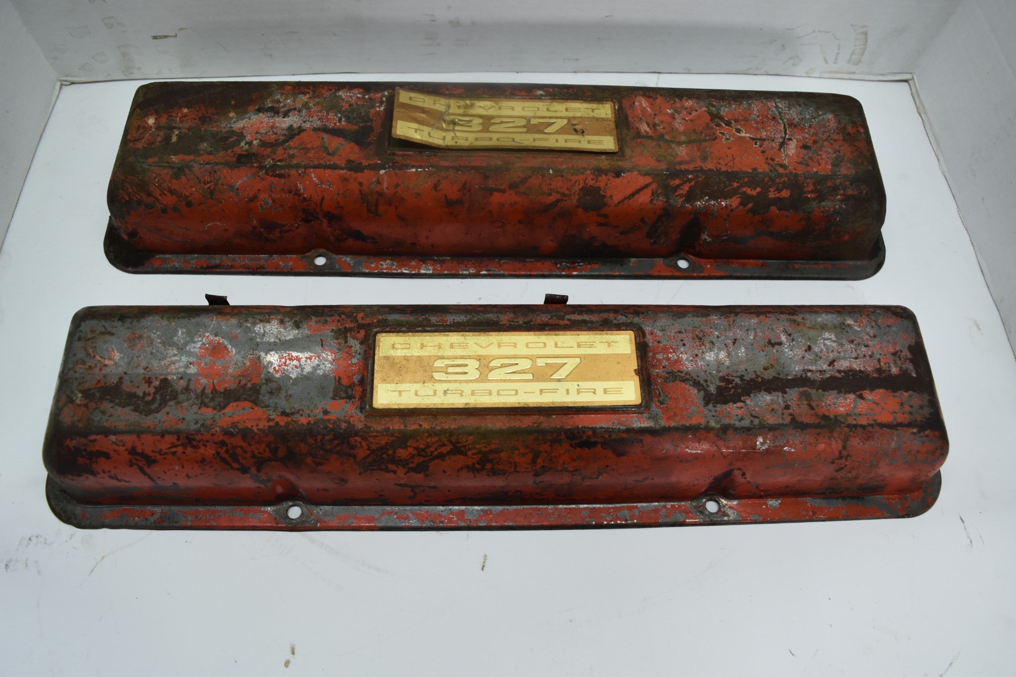Small Block V8 5.3 SBC 327 Turbo Fire Valve Cover Pair– FatMan's Garage ...