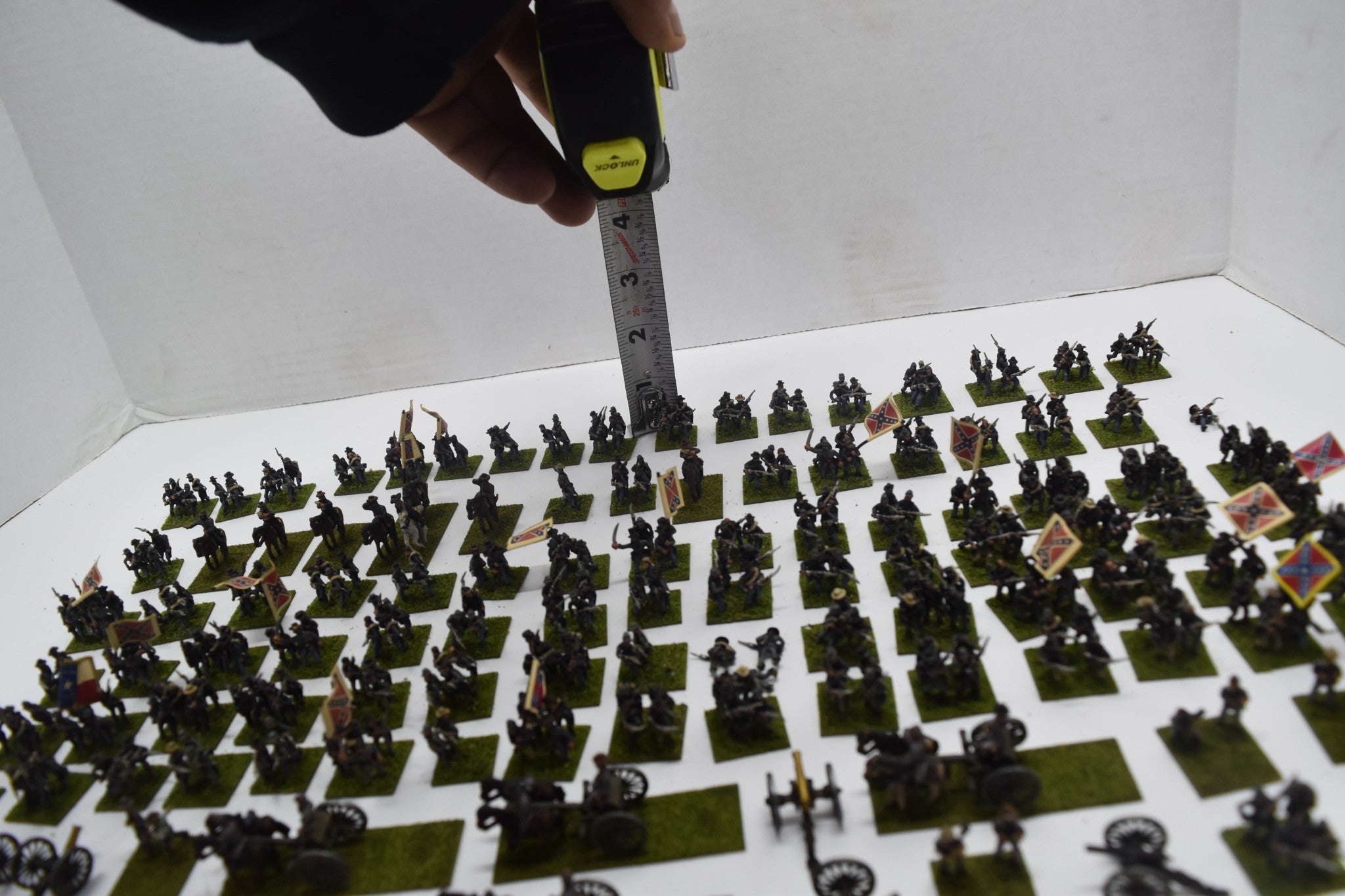 15 MM Civil War Miniature Army Lot Of Hundreds Soldiers Army Horse Cav ...