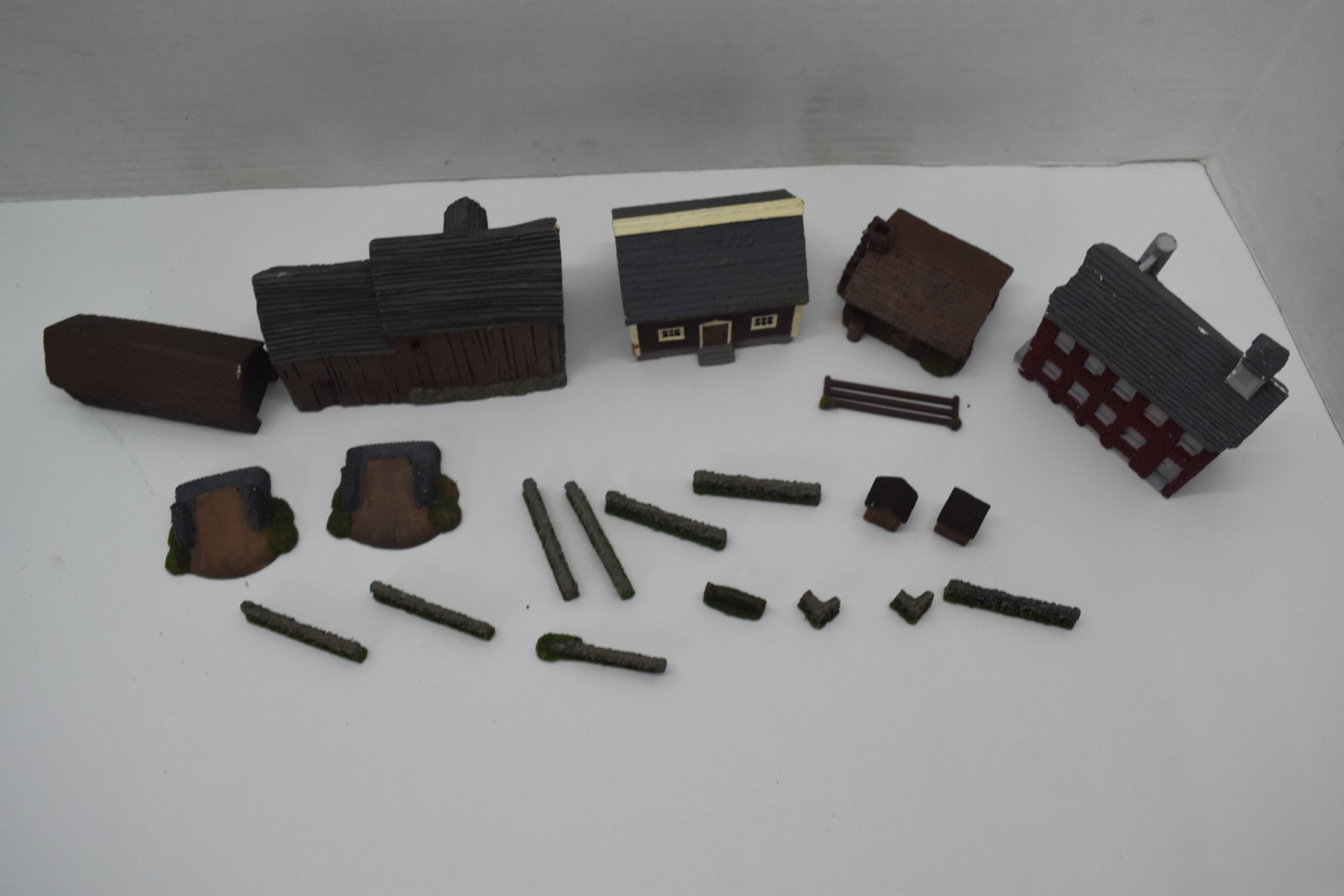 Hand Painted Civil War 15mm Miniature Houses Landscape Background Army ...