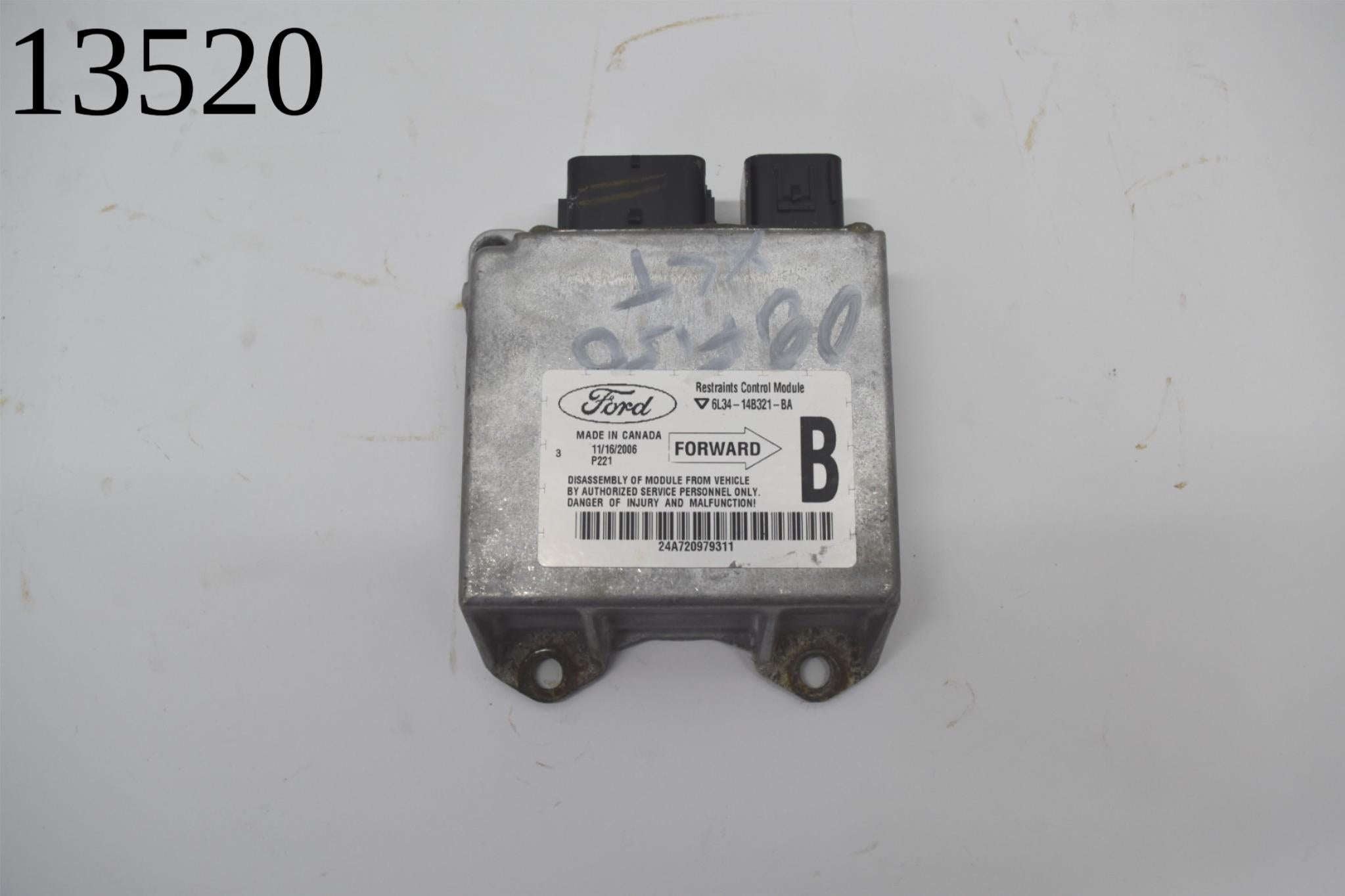 2006 2008 Ford F150 SRS Restraint Control Module 6l34-14B321-BA– FatMan ...