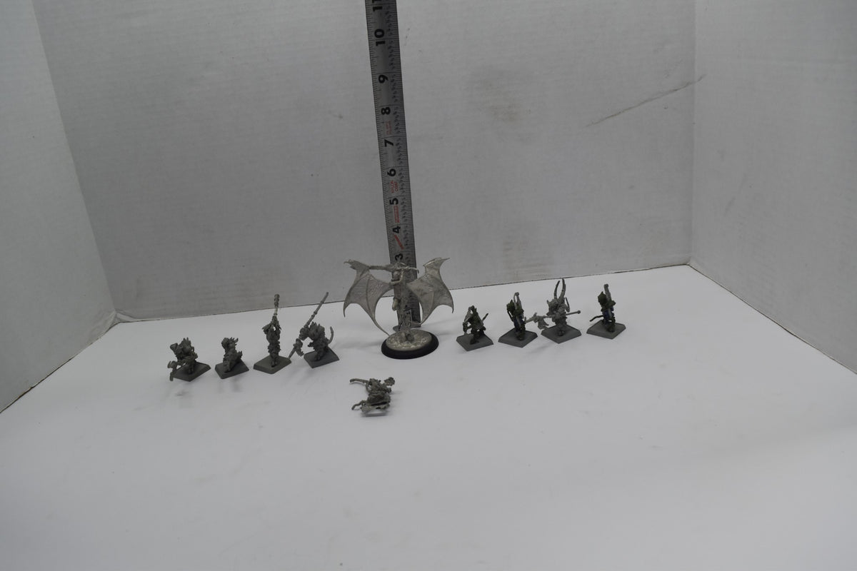 Lot Of 10 Reaper Miniatures Metal Dungeons and Dragons Goblins Demon W ...