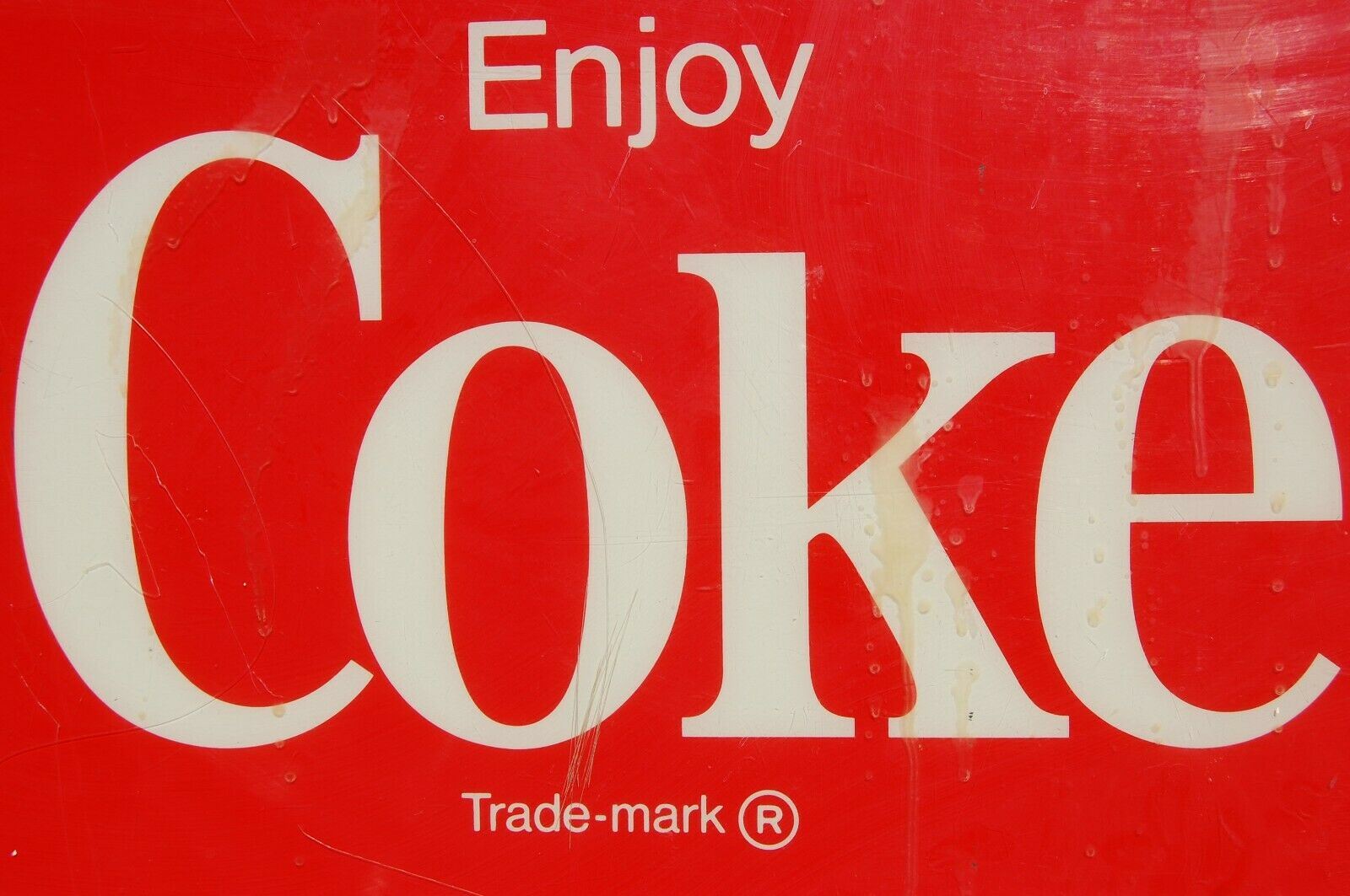 Vintage Enjoy Coke Store Sign 35" x 16" Coca Cola Advertisement– FatMan ...
