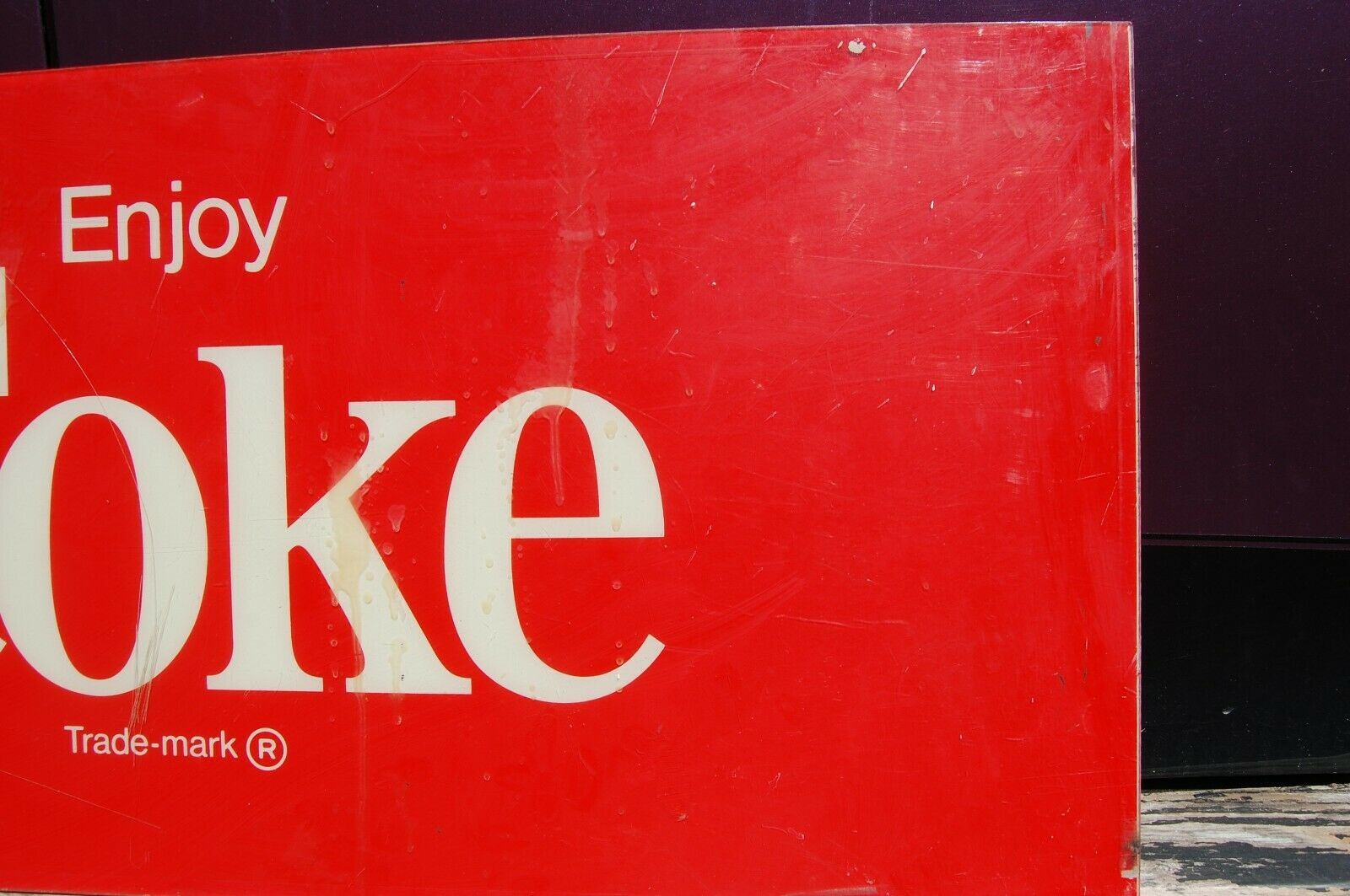 Vintage Enjoy Coke Store Sign 35" x 16" Coca Cola Advertisement– FatMan ...