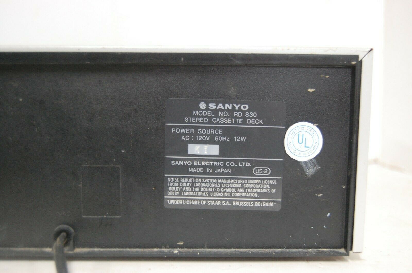 VINTAGE SANYO CASSETTE DECK RD-S30– FatMan's Garage, LLC