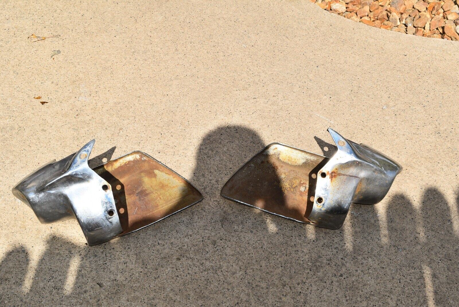 57 Chevy Rear Bumper Ends 1957 Chevrolet series 3 Canada Original Set ...