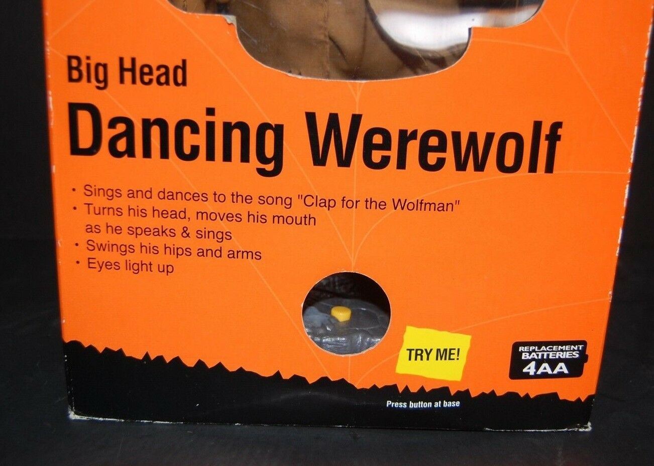 Gemmy Halloween Big Head Animated Singing Dancing RARE Werewolf New In ...