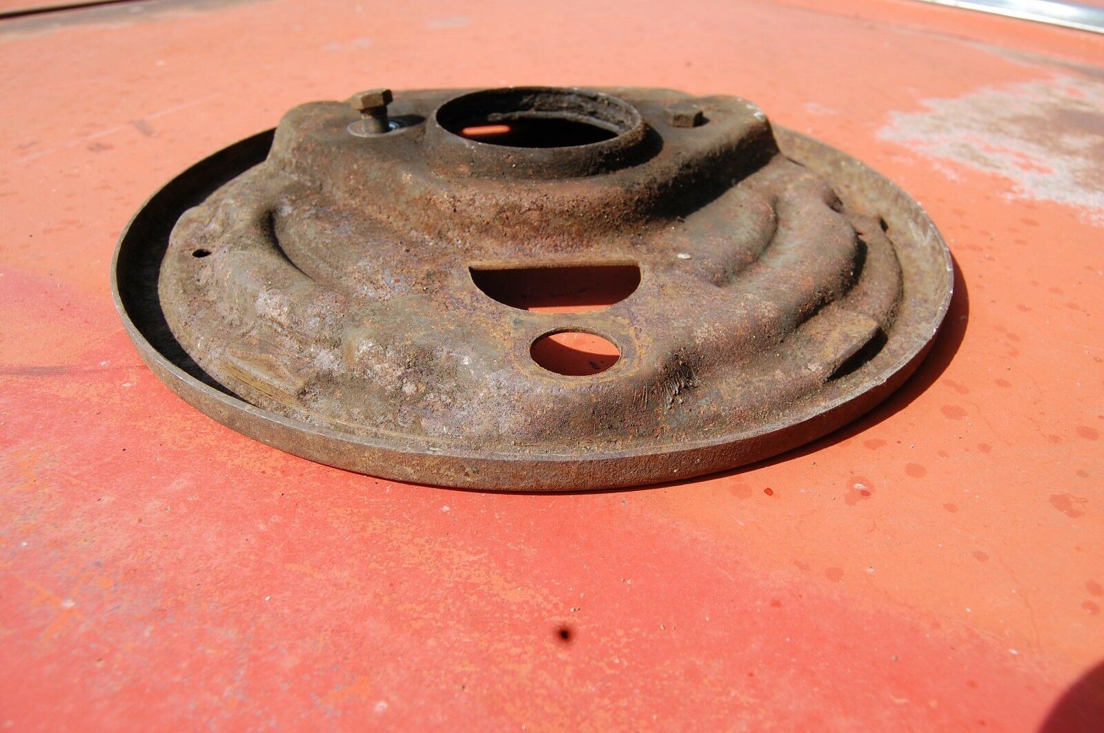 1963 1964 FORD GALAXIE LH FRONT DRUM BRAKE BACKING PLATE DRIVER SIDE ...