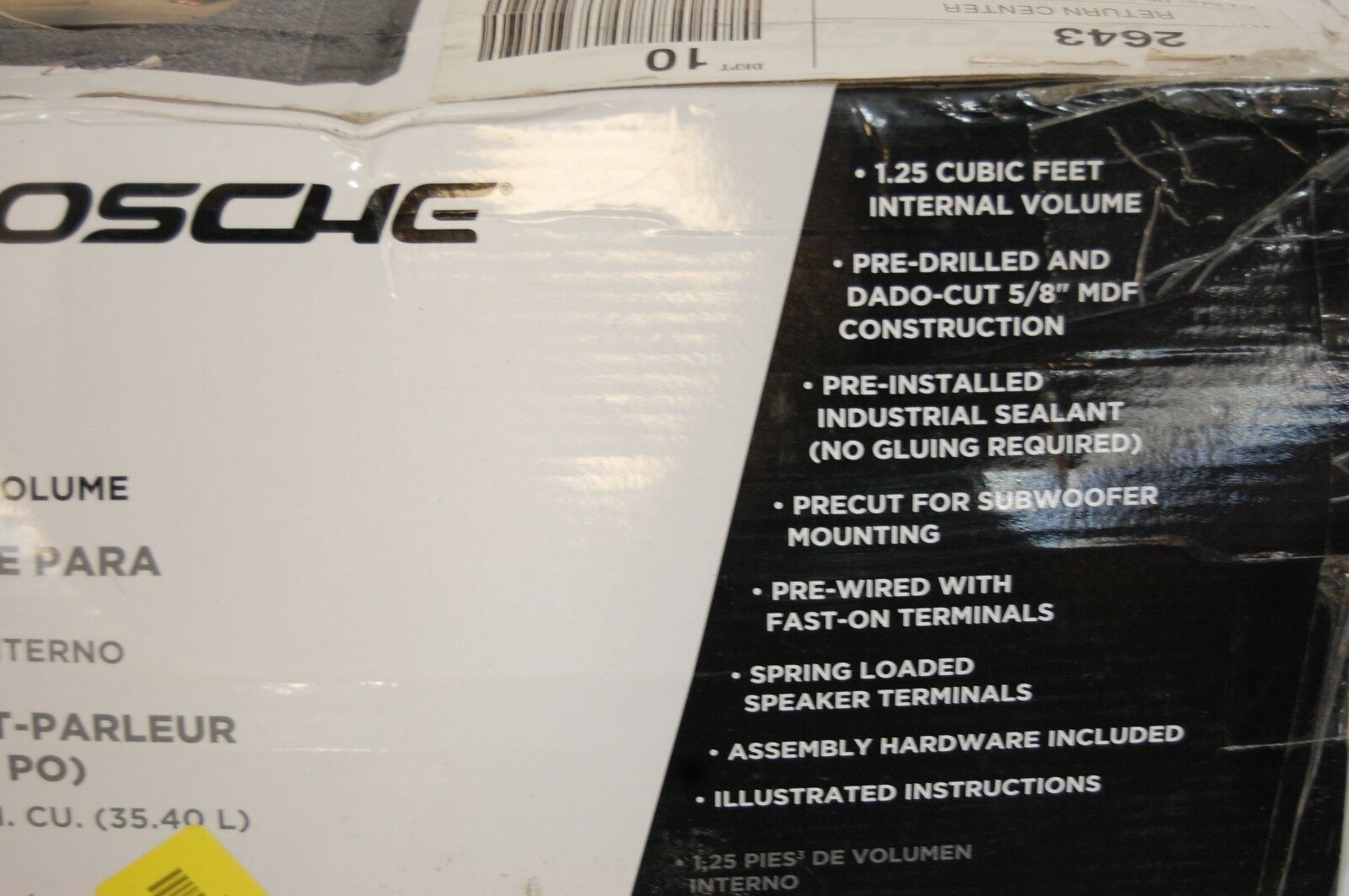 Scosche Single 12" Subwoofer Enclosure Kit Improved Bass Car Audio Spe ...