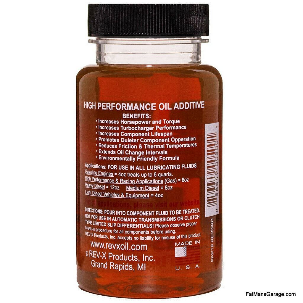 REV-X Engine Oil Treatment (1) 4 oz For Powerstroke Cummins Duramax Tu ...