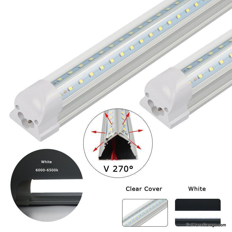 4 ft V-shaped 36 Watt LED Shop Light Fixture lighting– FatMan's Garage, LLC