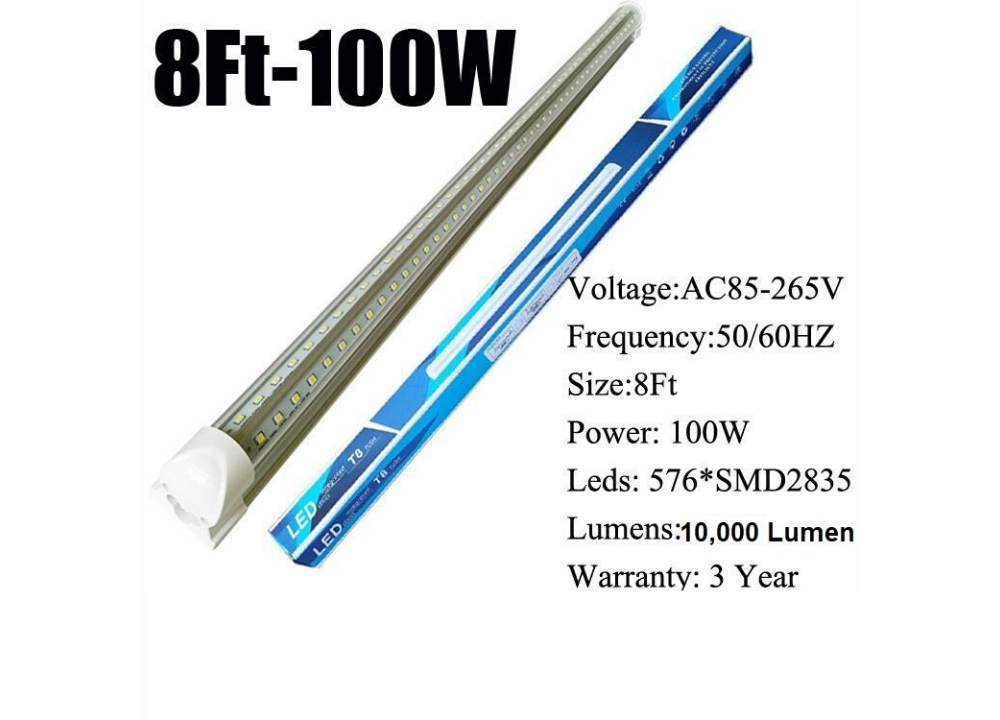 8 Ft 100 Watt LED Ceiling Light Fixture lighting– FatMan's Garage, LLC