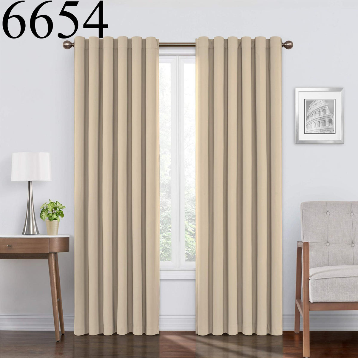 Bradley Velvet Absolute Zero Total Blackout Window Panel Eclipse Cafe ...