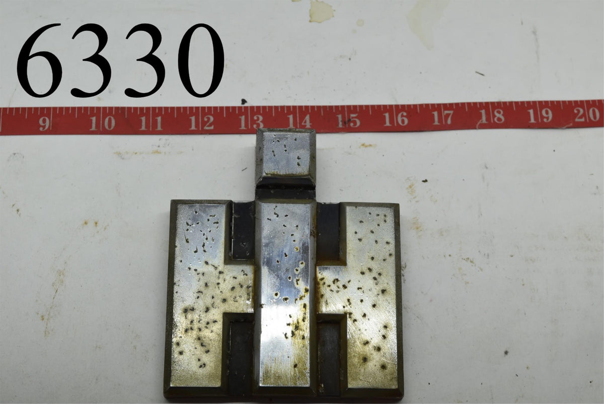 Vintage IH International Harvester Emblem Large 5" by 4 1/2" All Chrom ...
