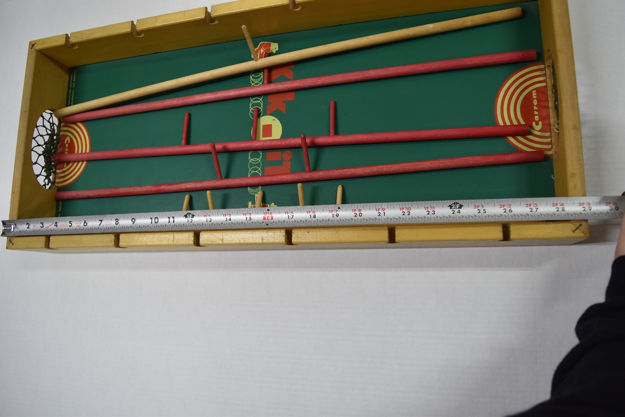 Carrom KIK IT KIKIT Foosball Soccer Game Table Top Toys Wooden Vintage ...