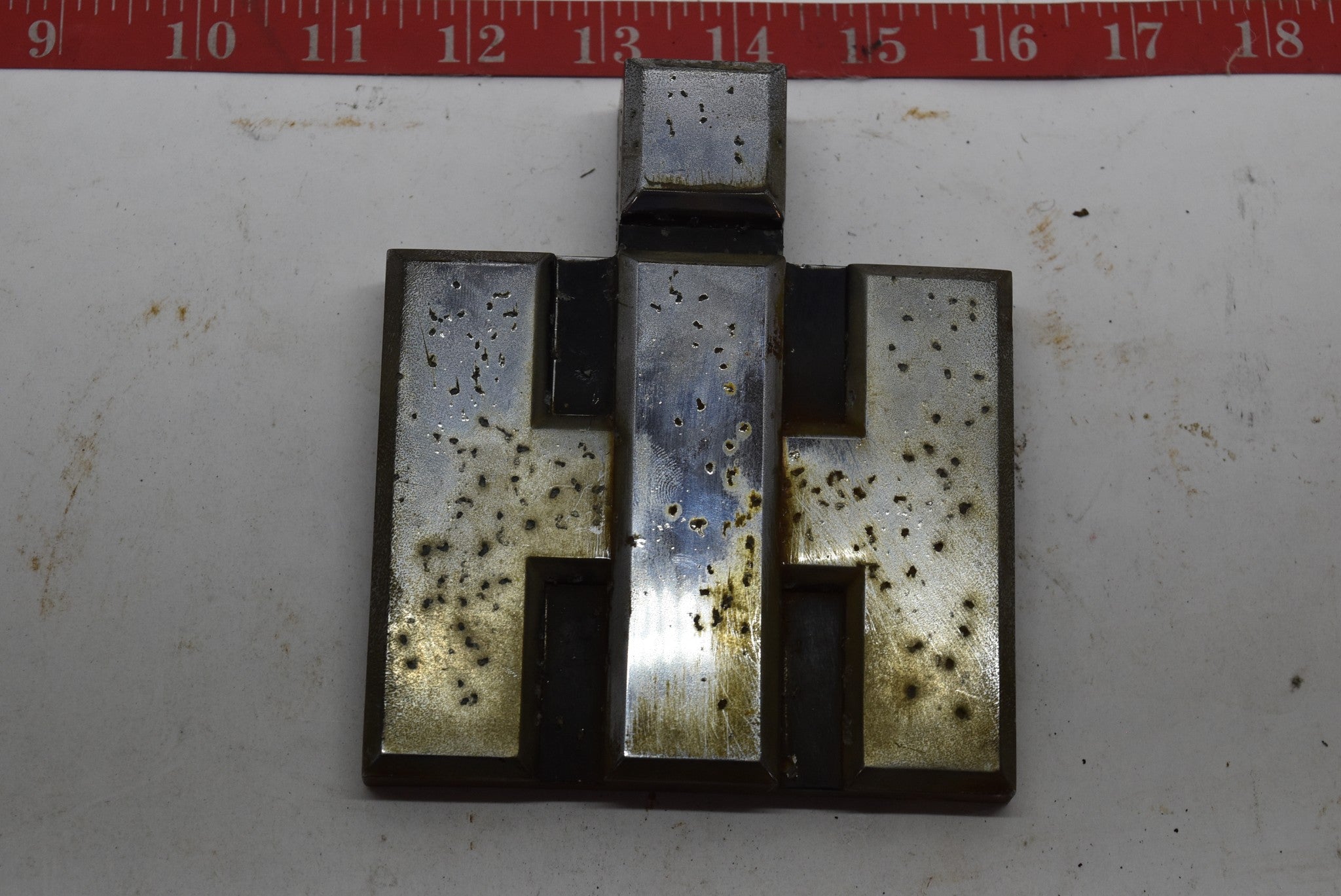 Vintage IH International Harvester Emblem Large 5" by 4 1/2" All Chrom ...