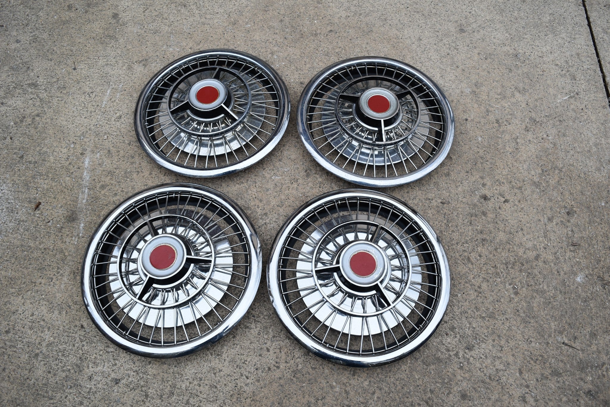 14 Inch Hubcaps Rat Rod Wire Spoke Wheel Covers Rims Set of 4– FatMan's ...