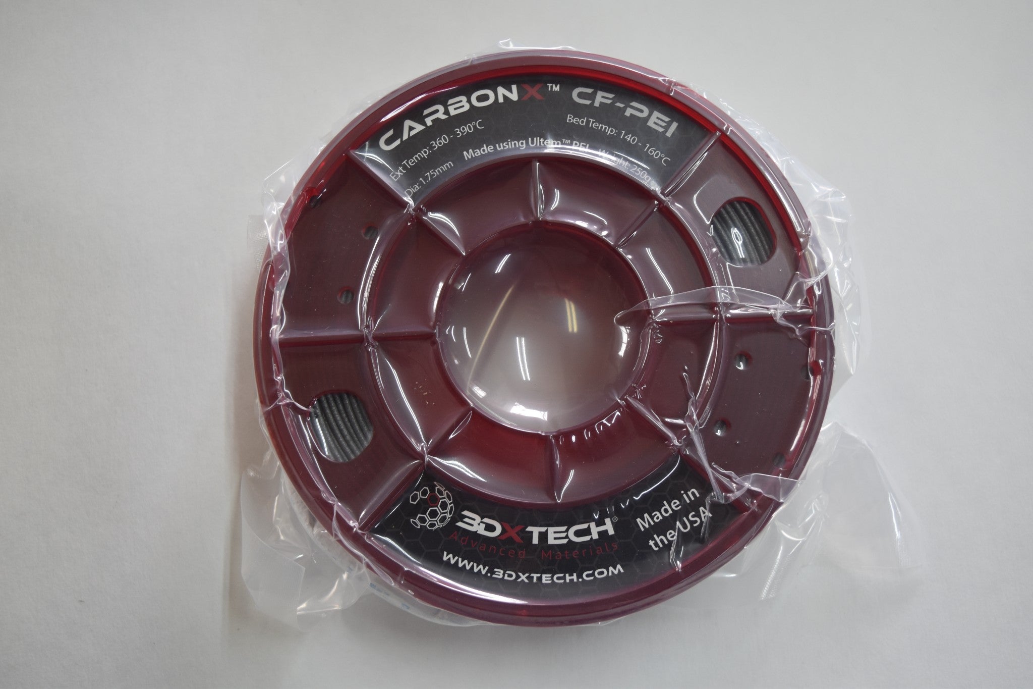 3DXTech CarbonX Black PEI +CF ULTEM 1010 Filament .25kg 1.75mm Carbon ...