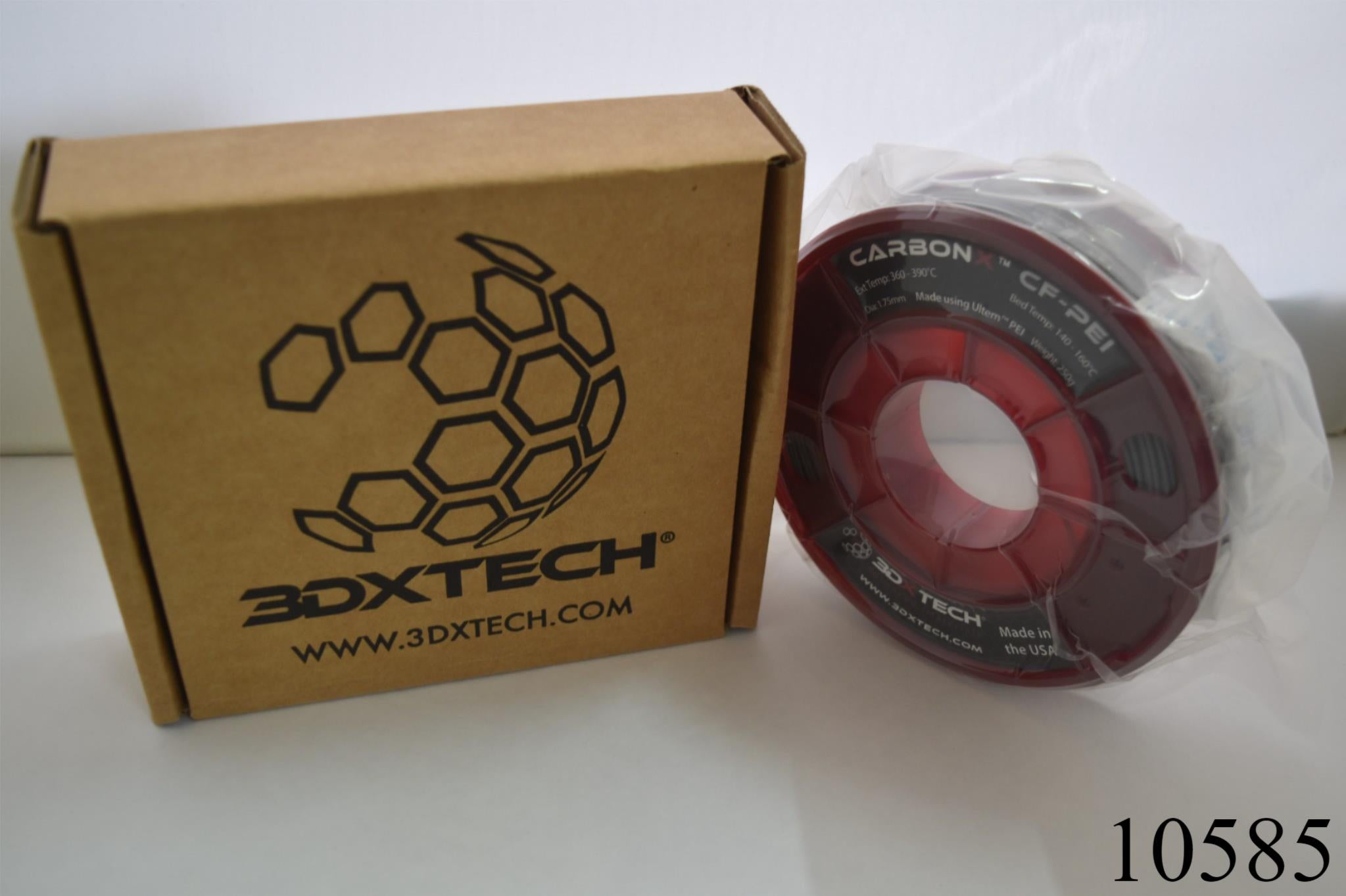 3DXTech CarbonX Black PEI +CF ULTEM 1010 Filament .25kg 1.75mm Carbon ...