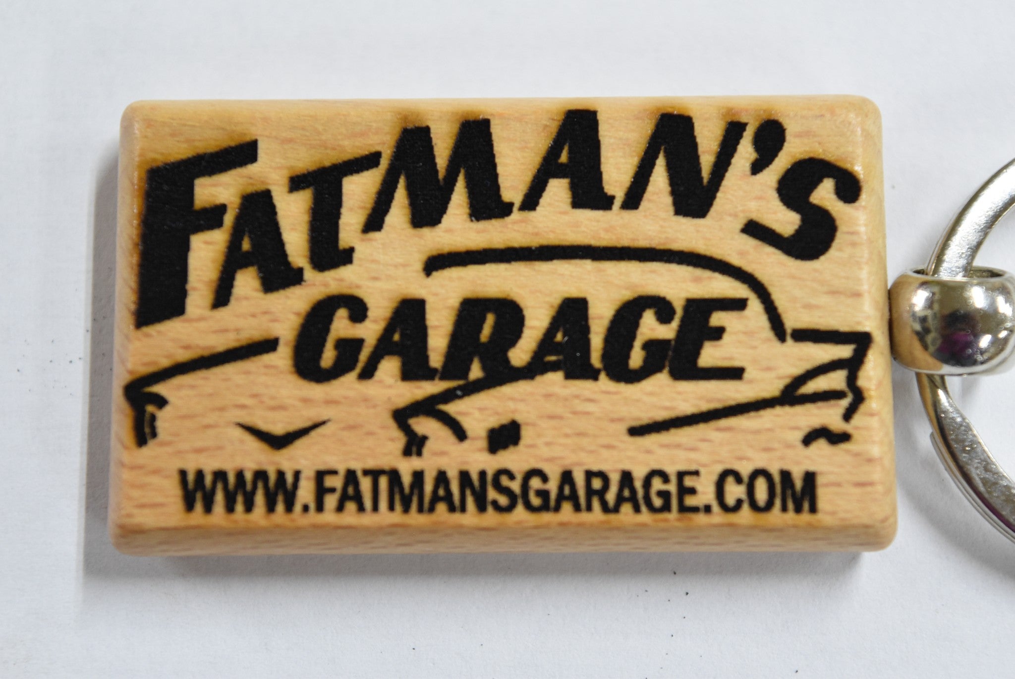 Custom Laser Engraved Wood Keychain Rat Fink Fatman's Garage 2 sided C ...
