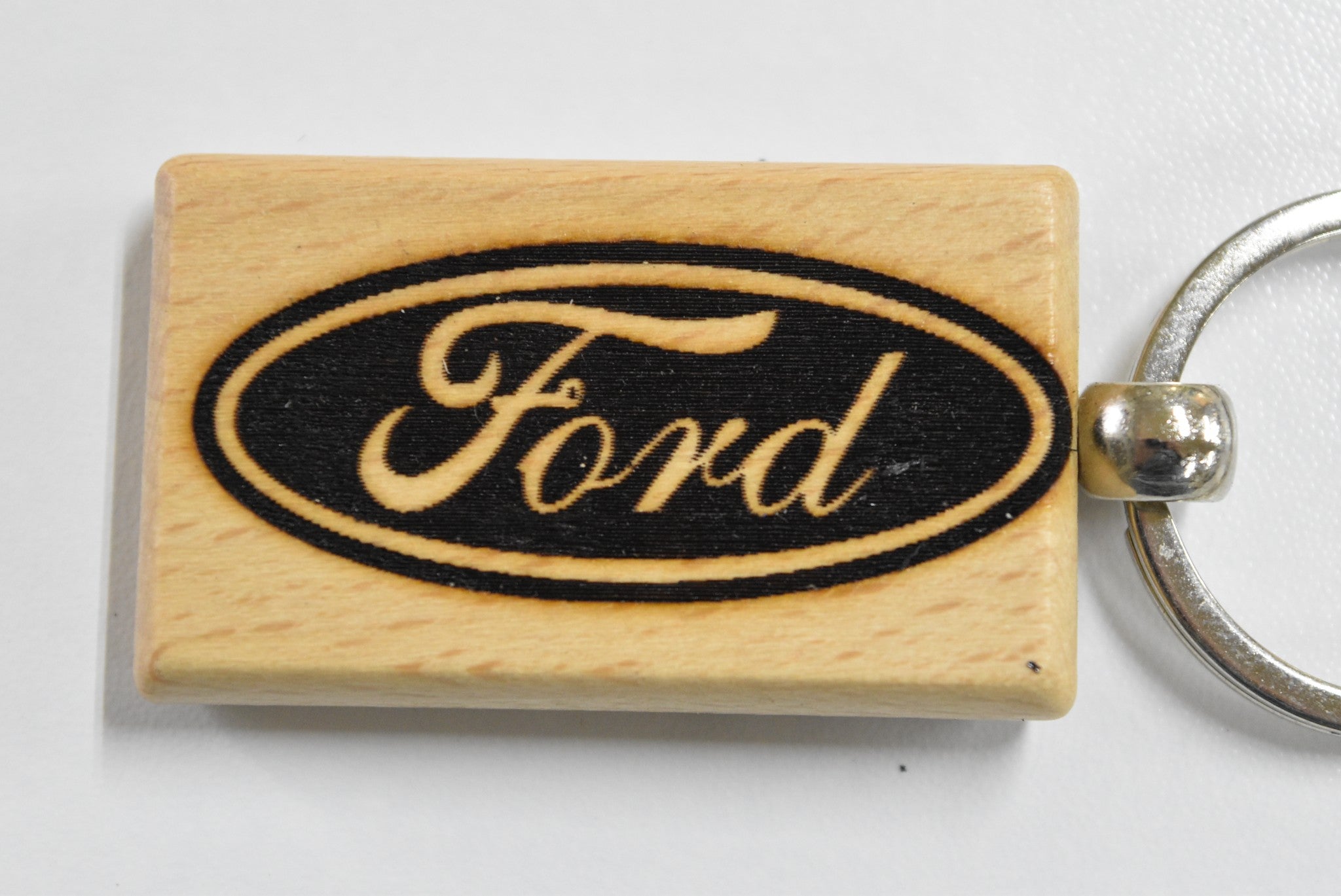 Laser Engraved Wood Keychain Ford Fatman's Garage 2 sided– FatMan's ...