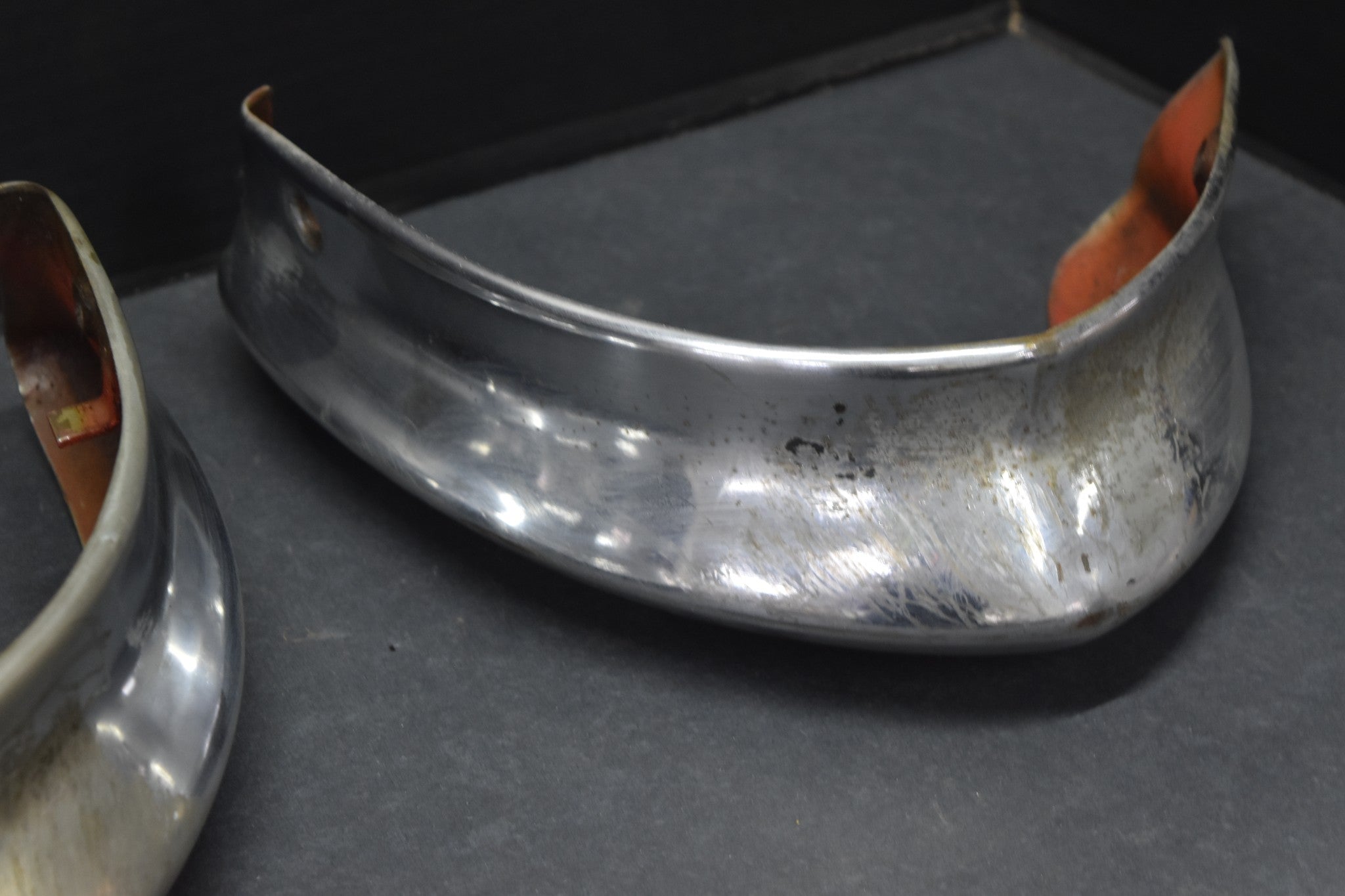 1956 Chevy Rear Bumper Guard Accessory Pair Ends Toppers Left Right Ch ...