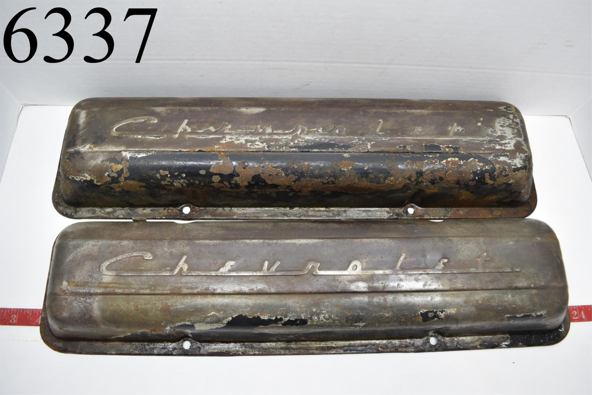 1958 1959 1960 Chevrolet Script Valve Covers 60s Chevy 283 327 350 Pai ...