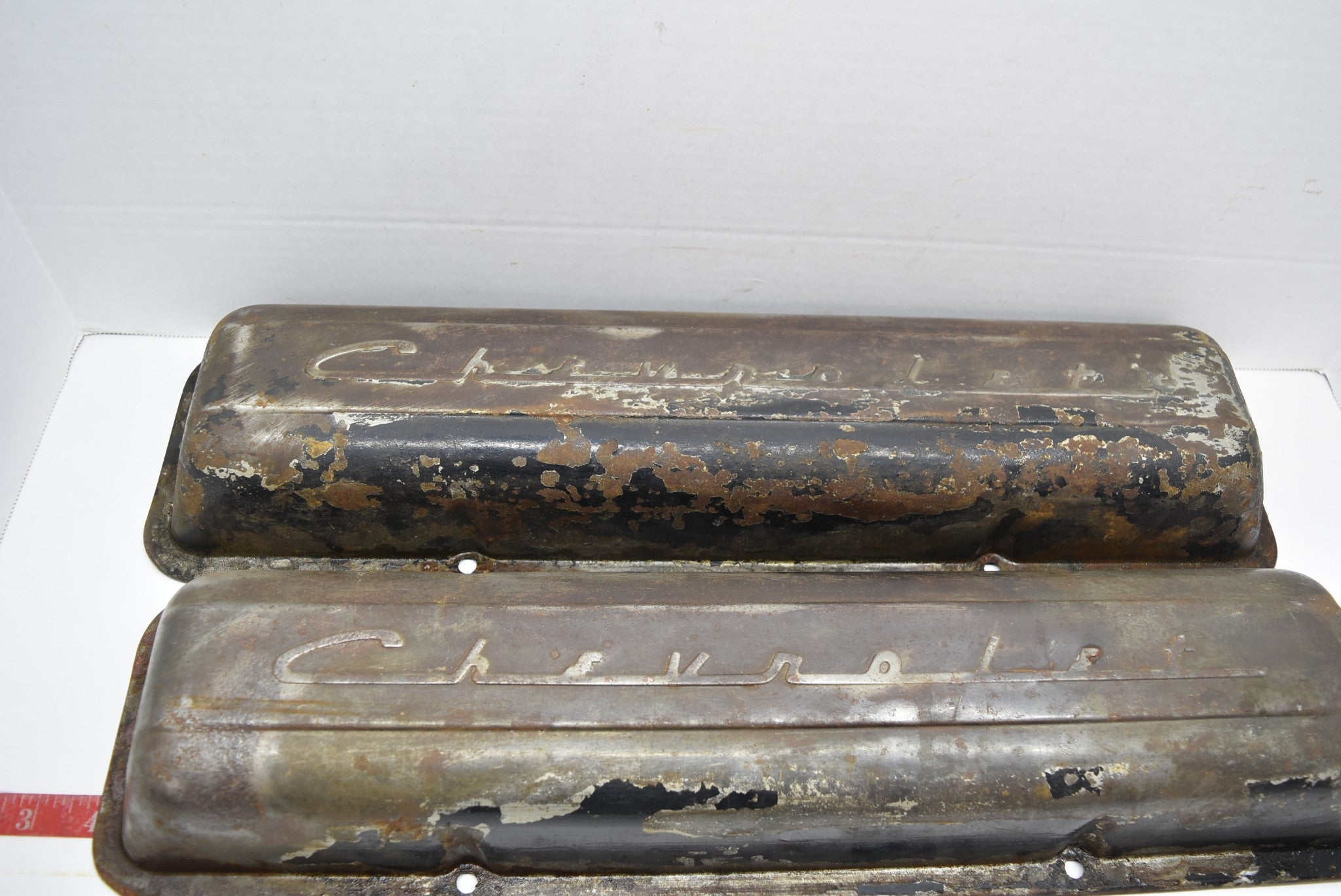 1958 1959 1960 Chevrolet Script Valve Covers 60s Chevy 283 327 350 Pai ...