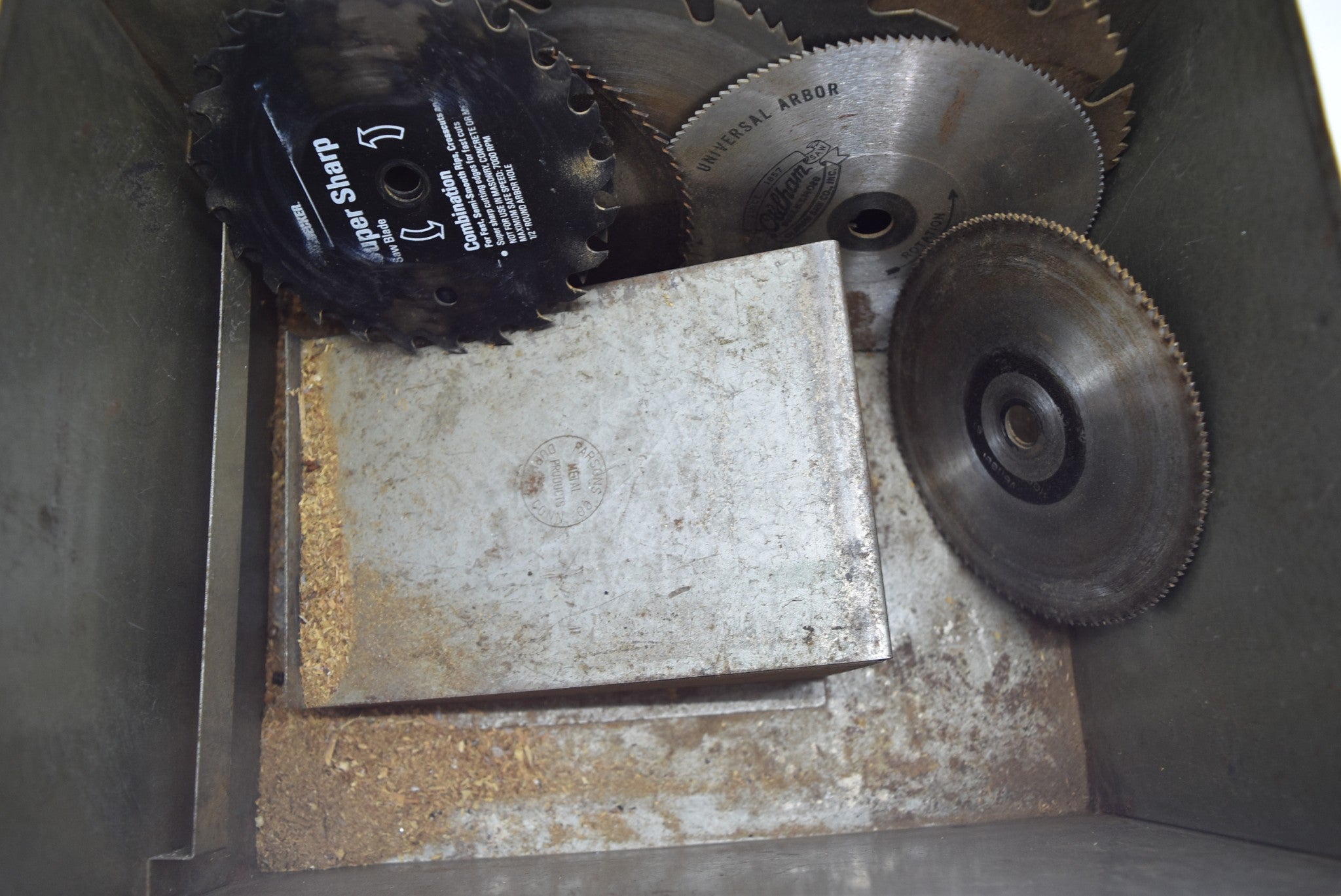 Vintage Metal Parsons Co Saw Box With Blades + Latch Man Cave– FatMan's ...