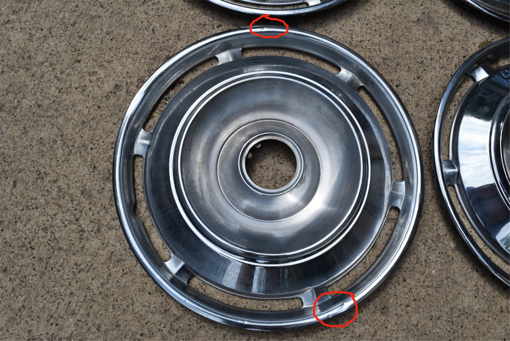 Old Hubcaps 15" Chevrolet GM Ford Pontiac Dodge Nice Set of 4 Rat Rod ...