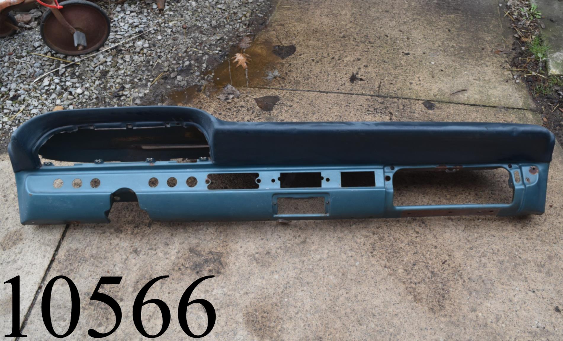 1964 Ford Galaxie 500 Padded Dash Shell Blue Dashboard Pad 64 Metal ...