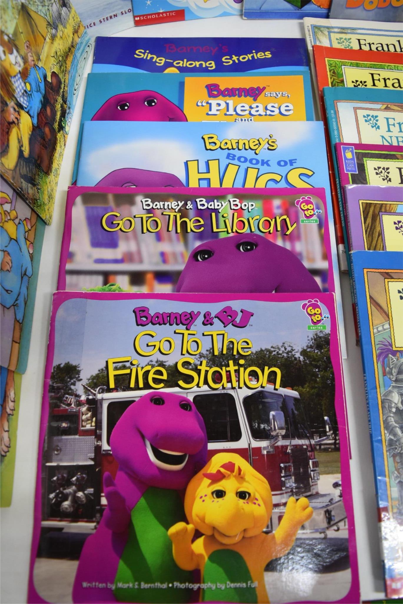 Lot of 26 Kids Caillou Barney Franklin Dora Books Learning Preschool D ...