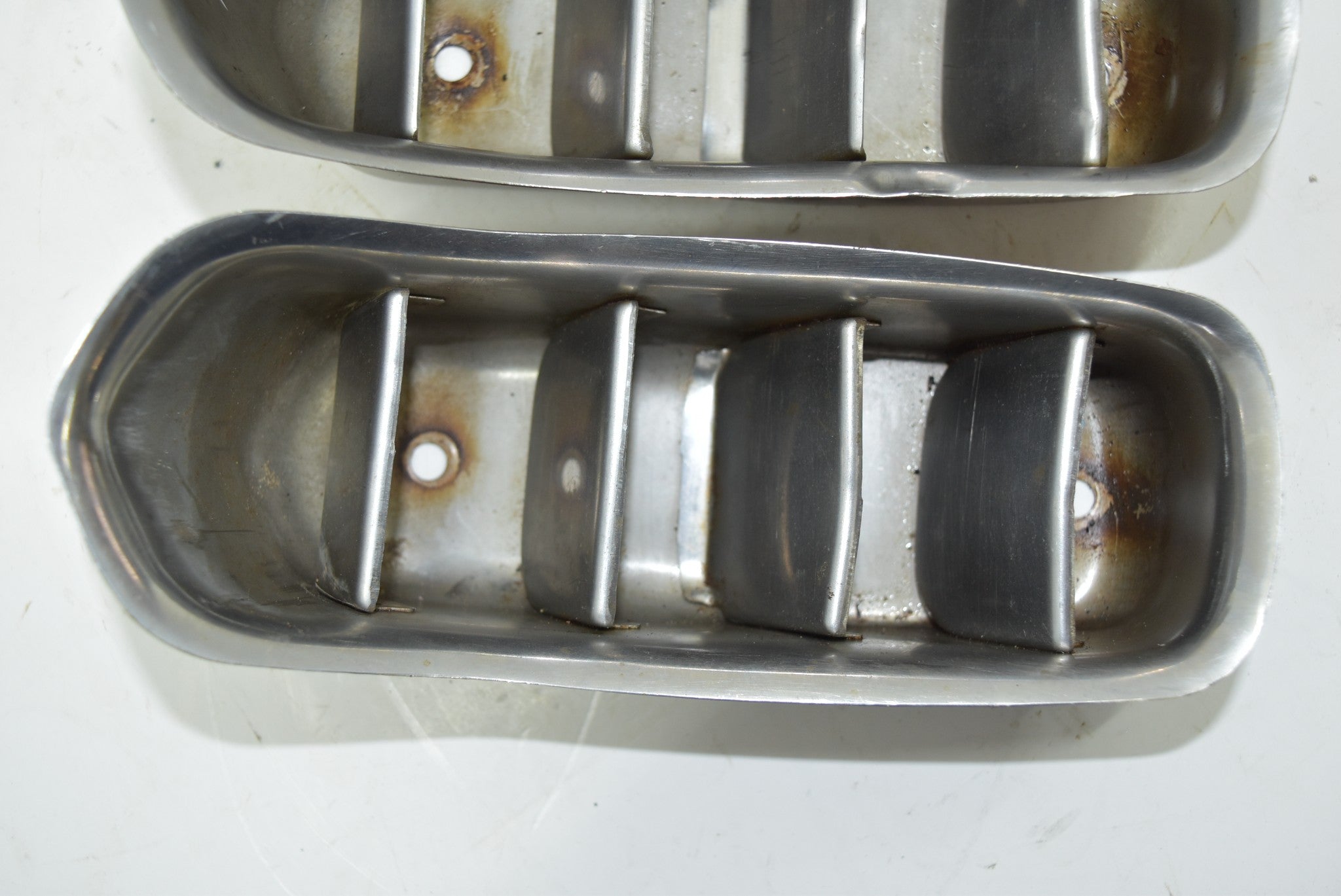 1958 Cadillac Rear Bumper End Inserts Vents Louver Bucket Pair LH RH 5 ...