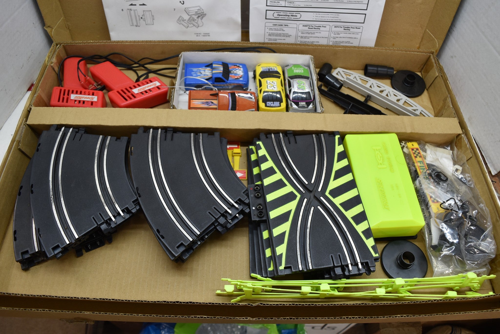 Vintage Electric Artin Super Racing Track With Cars and Original Box T ...