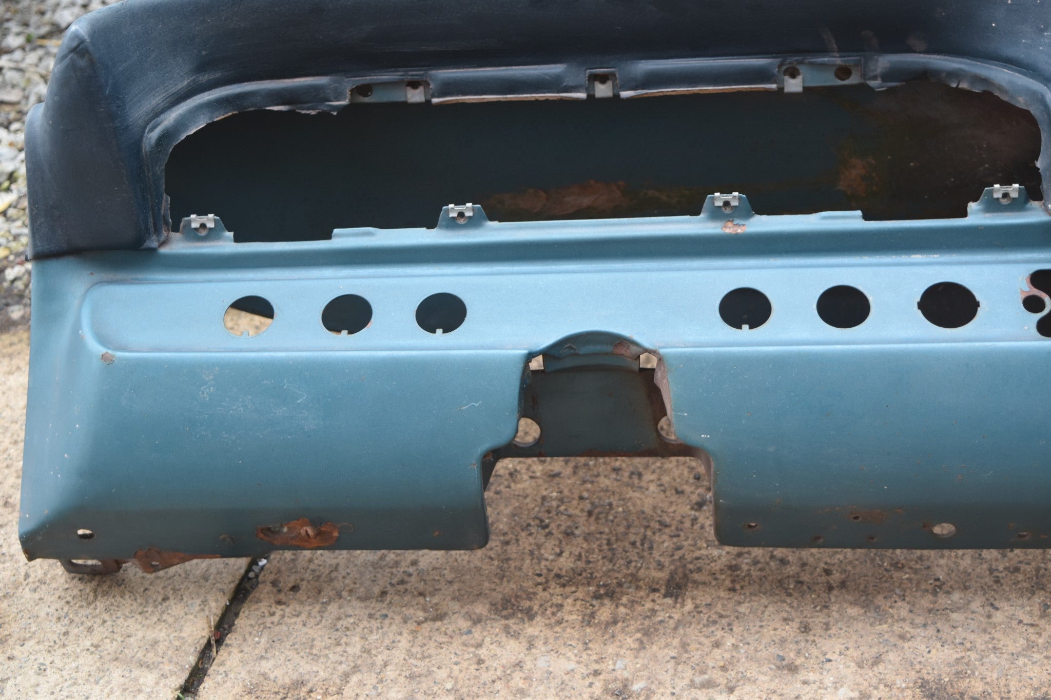 1964 Ford Galaxie 500 Padded Dash Shell Blue Dashboard Pad 64 Metal ...