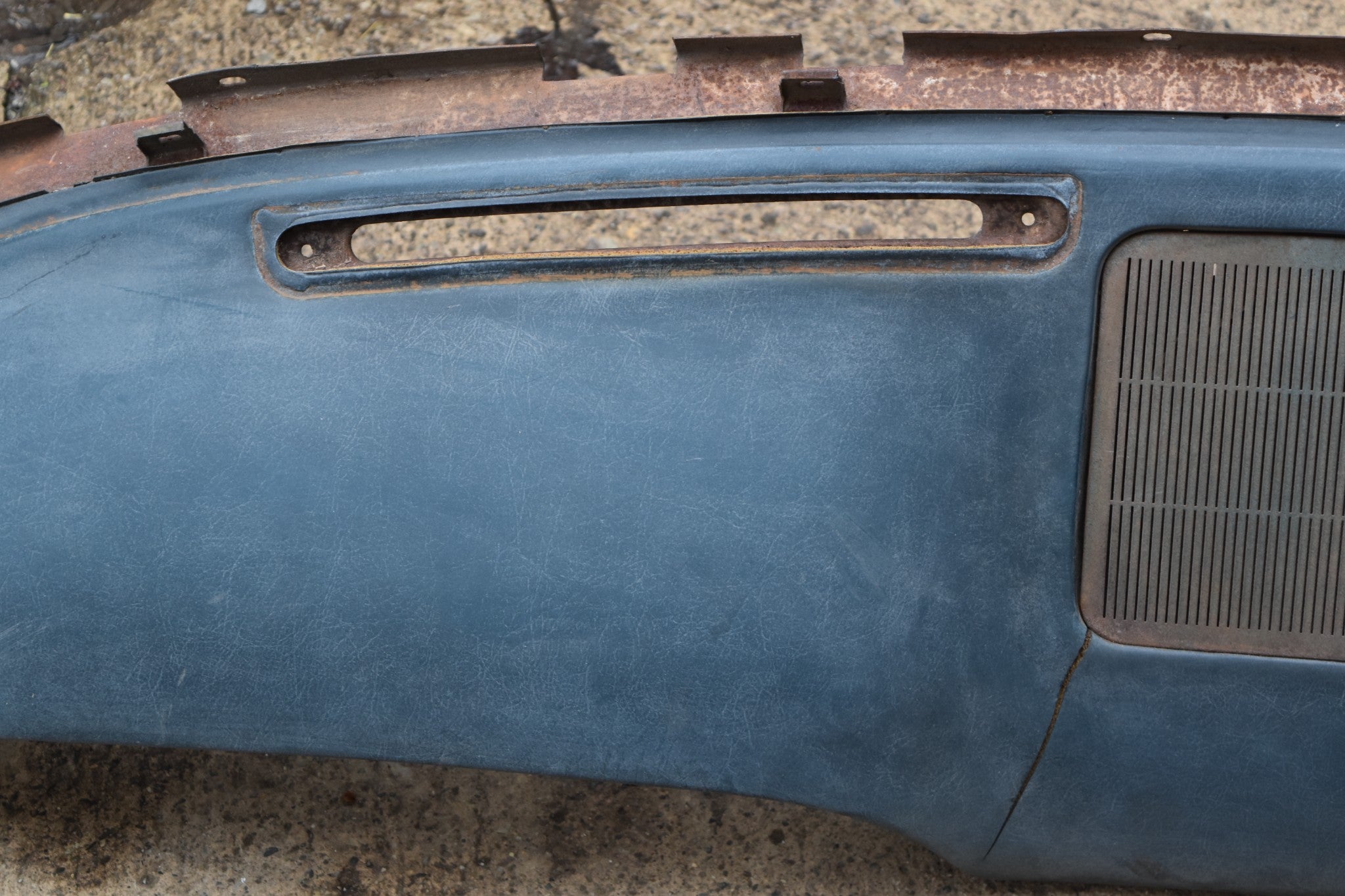 1964 Ford Galaxie 500 Padded Dash Shell Blue Dashboard Pad 64 Metal ...