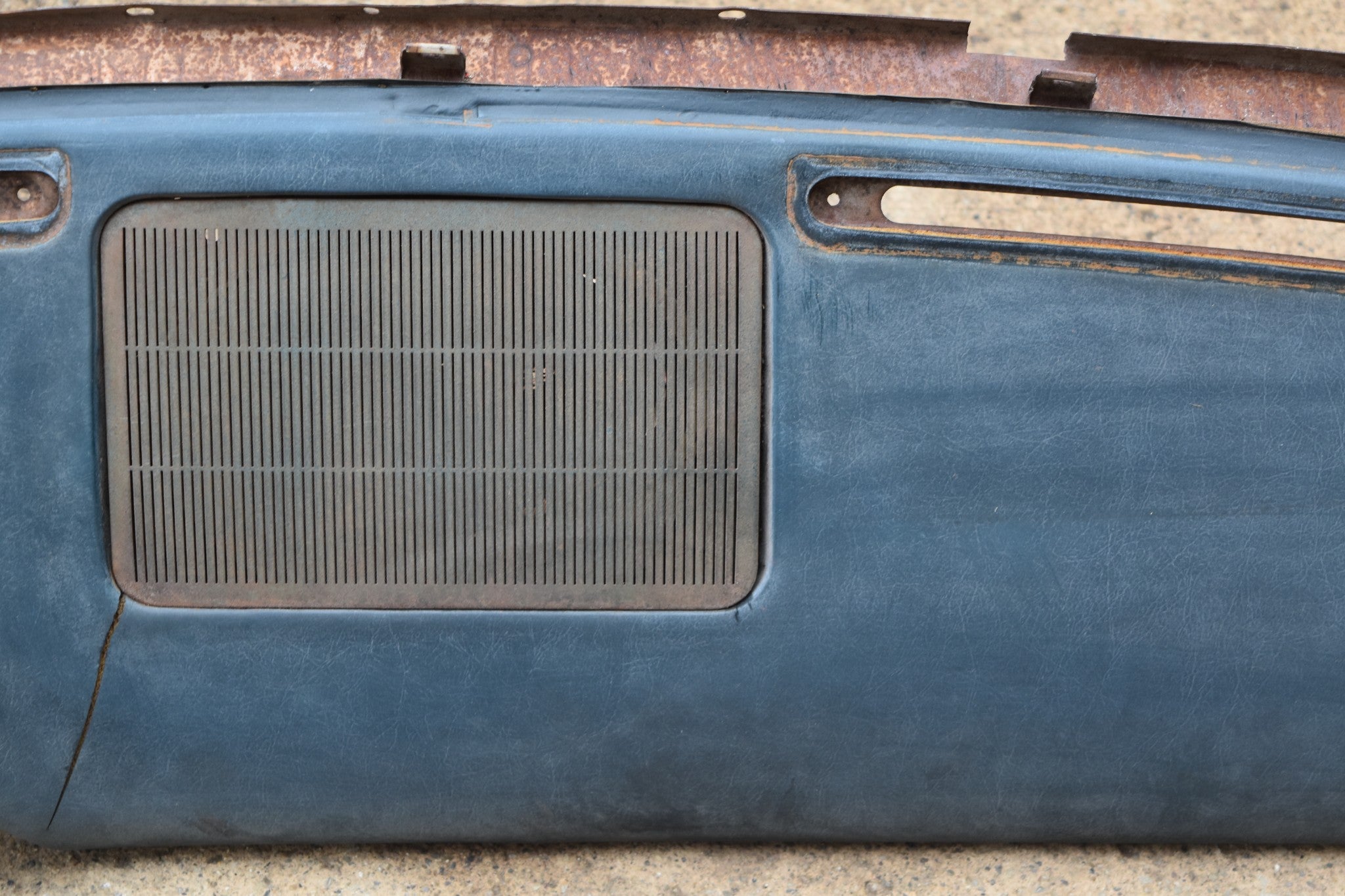 1964 Ford Galaxie 500 Padded Dash Shell Blue Dashboard Pad 64 Metal ...