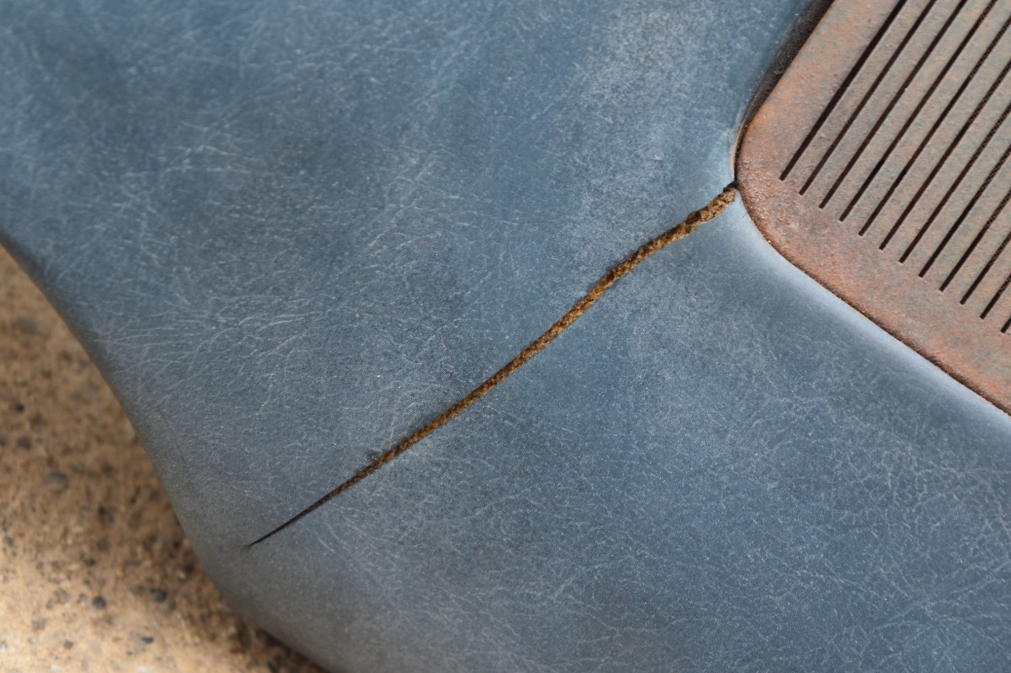 1964 Ford Galaxie 500 Padded Dash Shell Blue Dashboard Pad 64 Metal ...