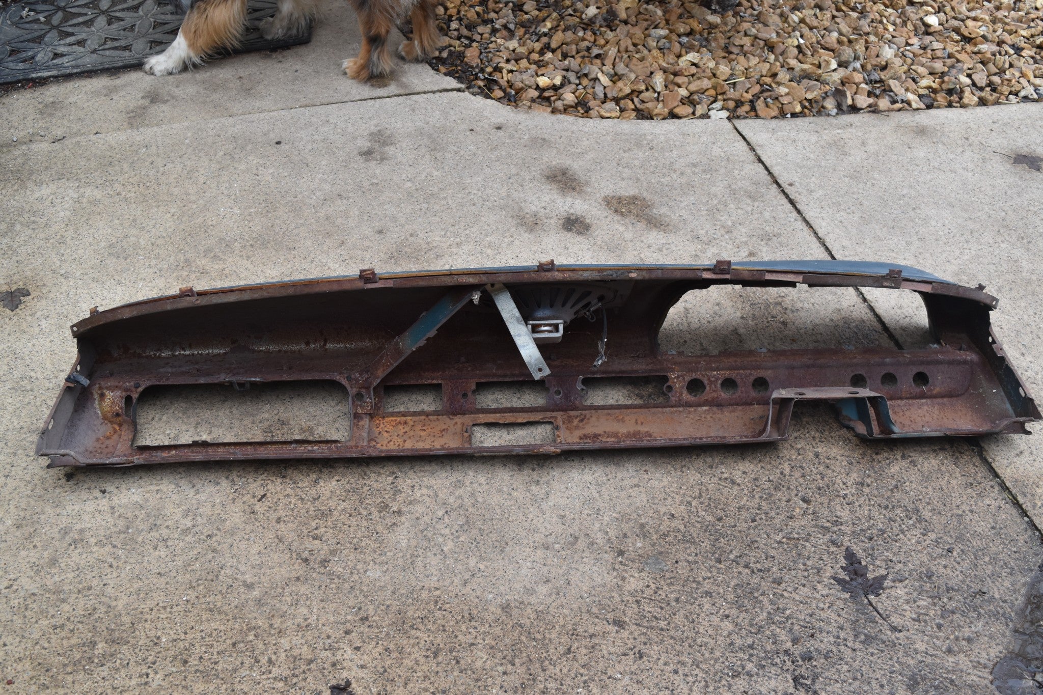 1964 Ford Galaxie 500 Padded Dash Shell Blue Dashboard Pad 64 Metal ...