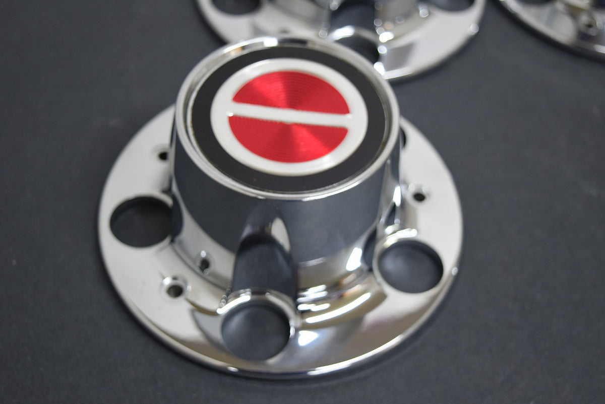 NOS 1982 96 Ford Center Caps Red 4X4 Bronco 5 Lug Hubcaps 80 81 82 83 ...