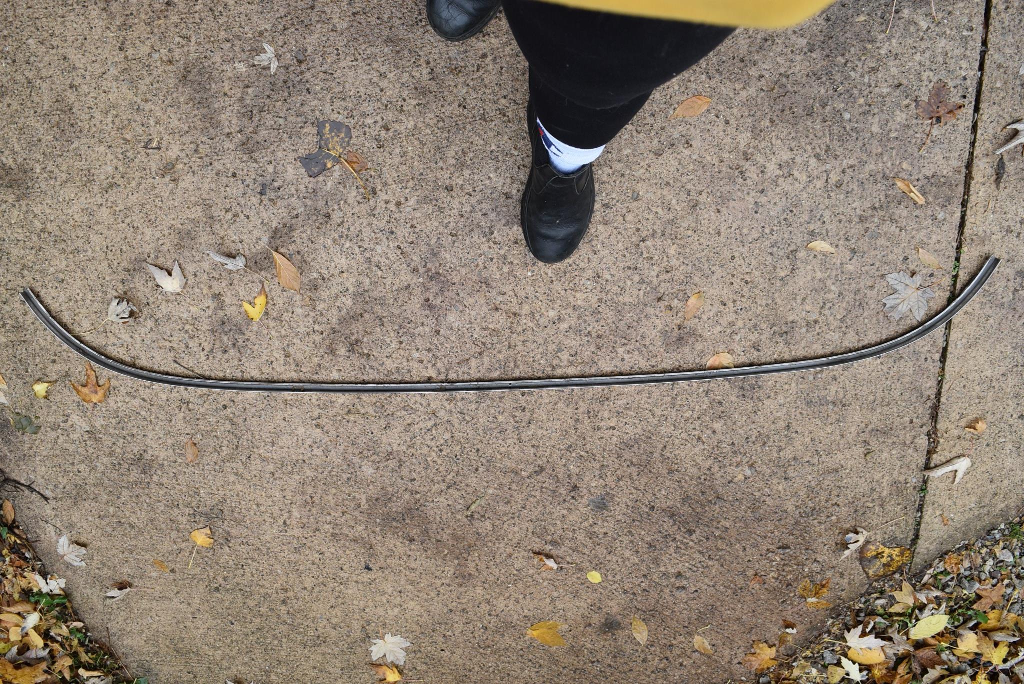 1955 1956 1957 Chevy Rear Window Glass Exterior Upper Trim Moulding 55 ...