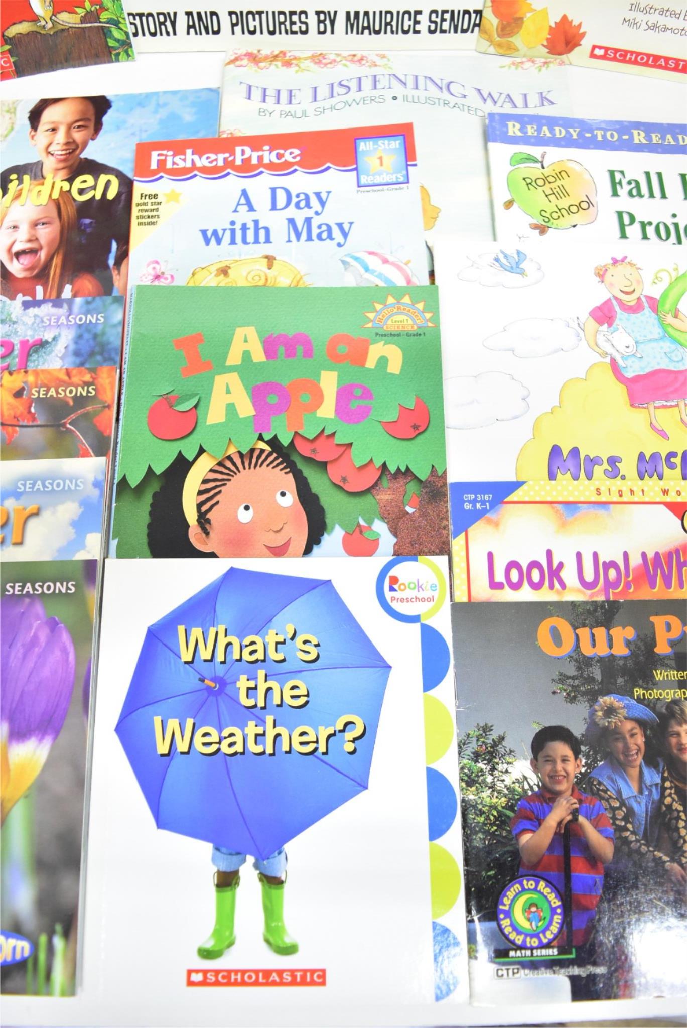 Lot of 20 Kids Seasons Weather Books Educational Learning Preschool Da ...
