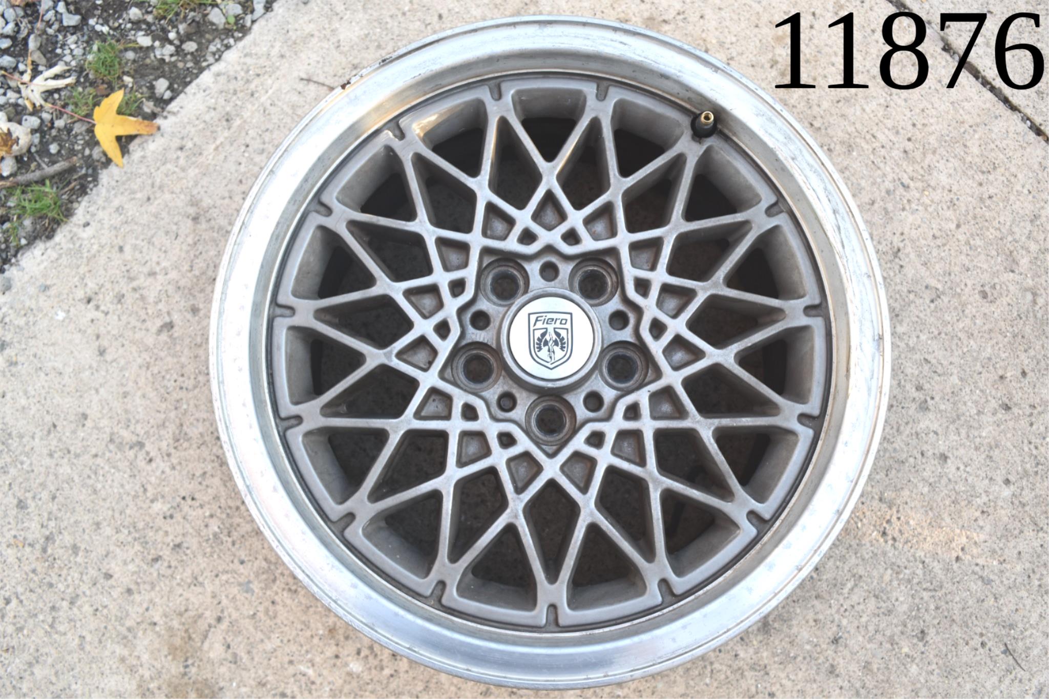 1986 1987 1988 PONTIAC FIERO 15" MACHINED GRAY ALUMINUM V5 FACTORY RIM ...