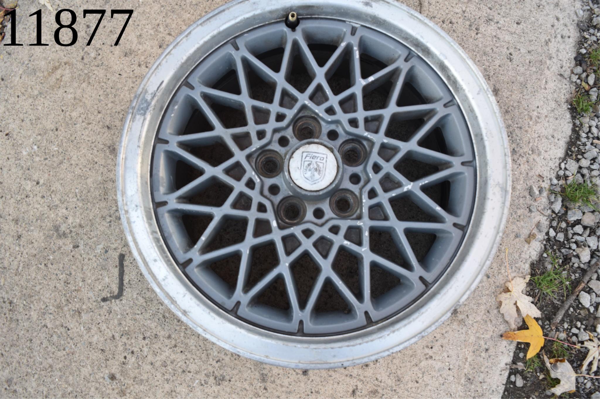 1986 1987 1988 PONTIAC FIERO 15" MACHINED GRAY ALUMINUM V5 FACTORY RIM ...