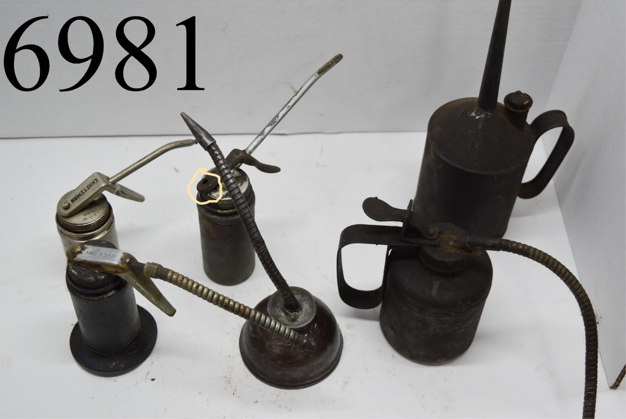 Lot of 6 Vintage Oil Dripper Can Craftsman Eagle– FatMan's Garage, LLC