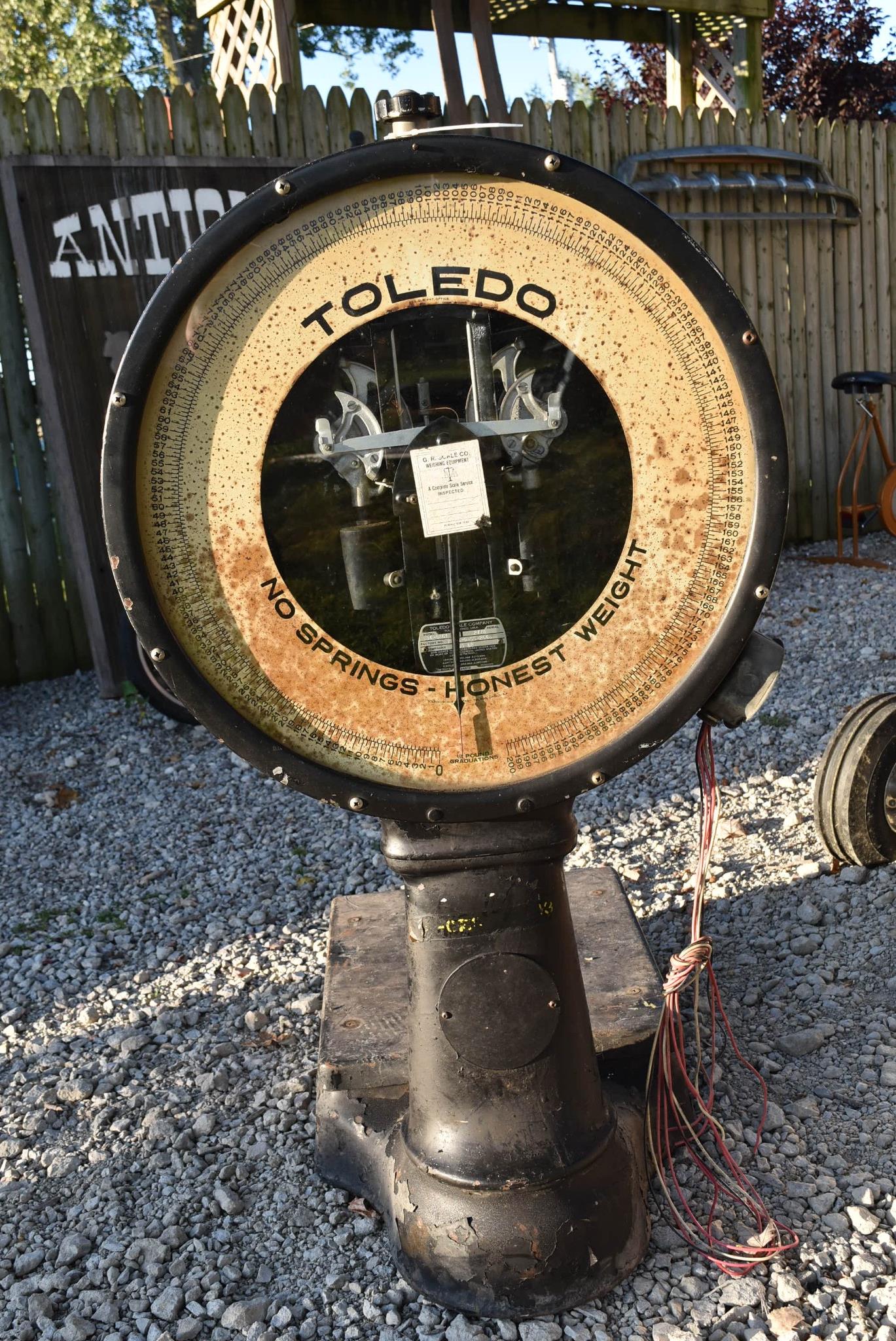 Vintage Toledo 200 lb Scale Black Model 34-0861 JR Tested Working Deco ...